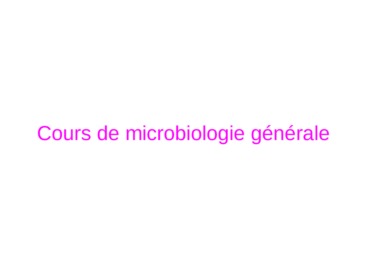 1 Historique Et Introduction à La Microbiologie Résumé Docsity