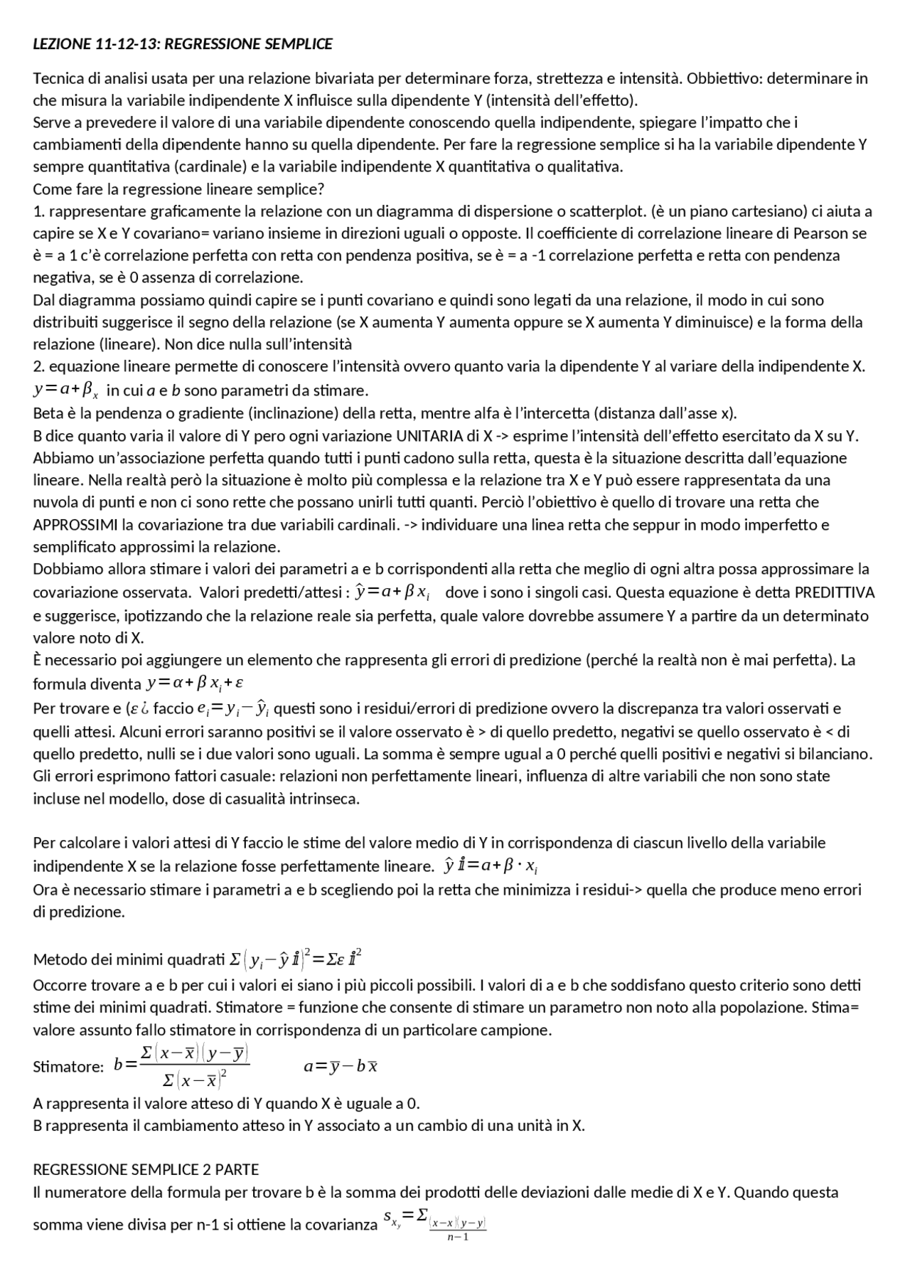 Appunti Parte 2 Di Statistica Docsity