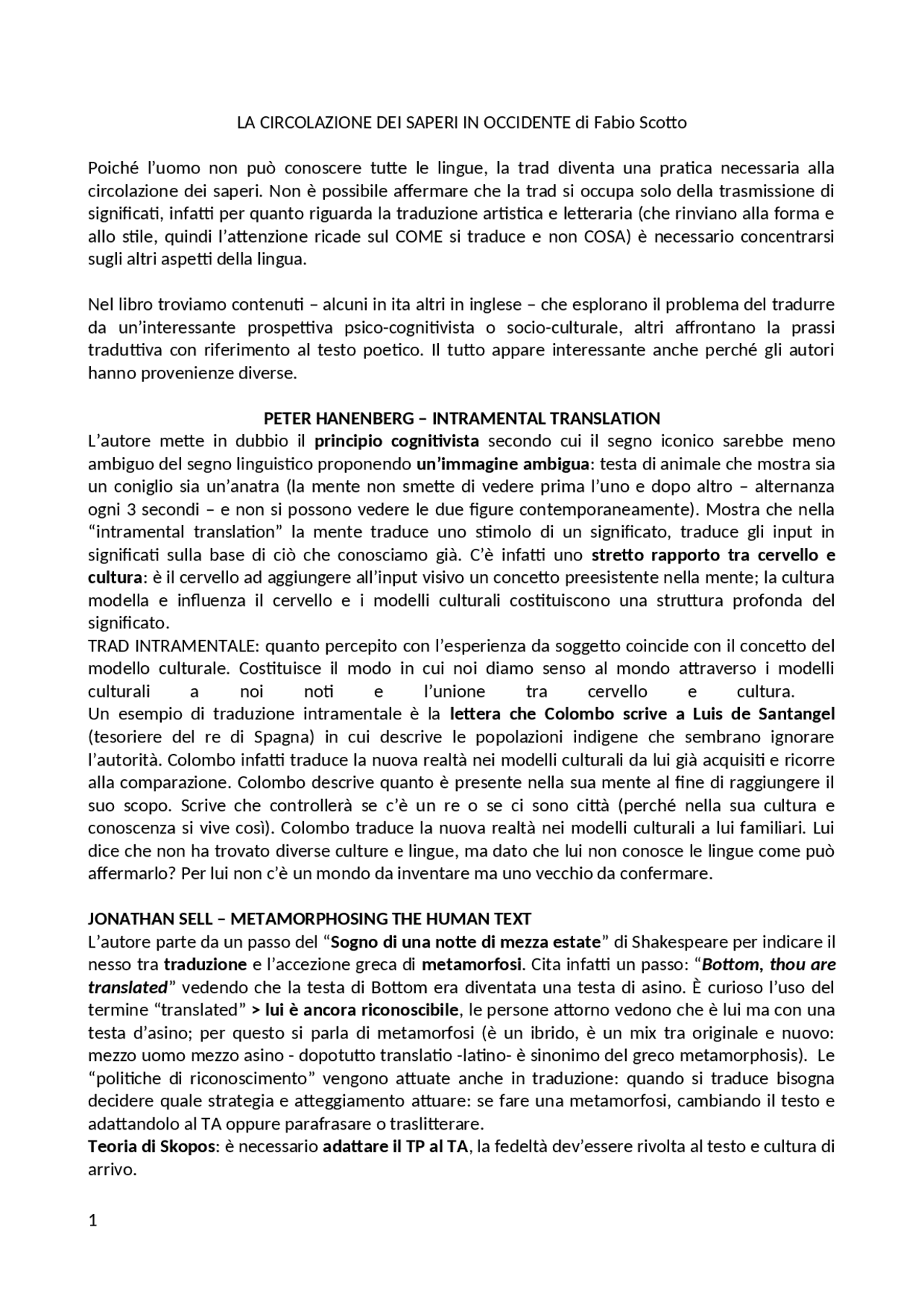 Riassunto La Circolazione Dei Saperi In Occidente Sintesi Del Corso