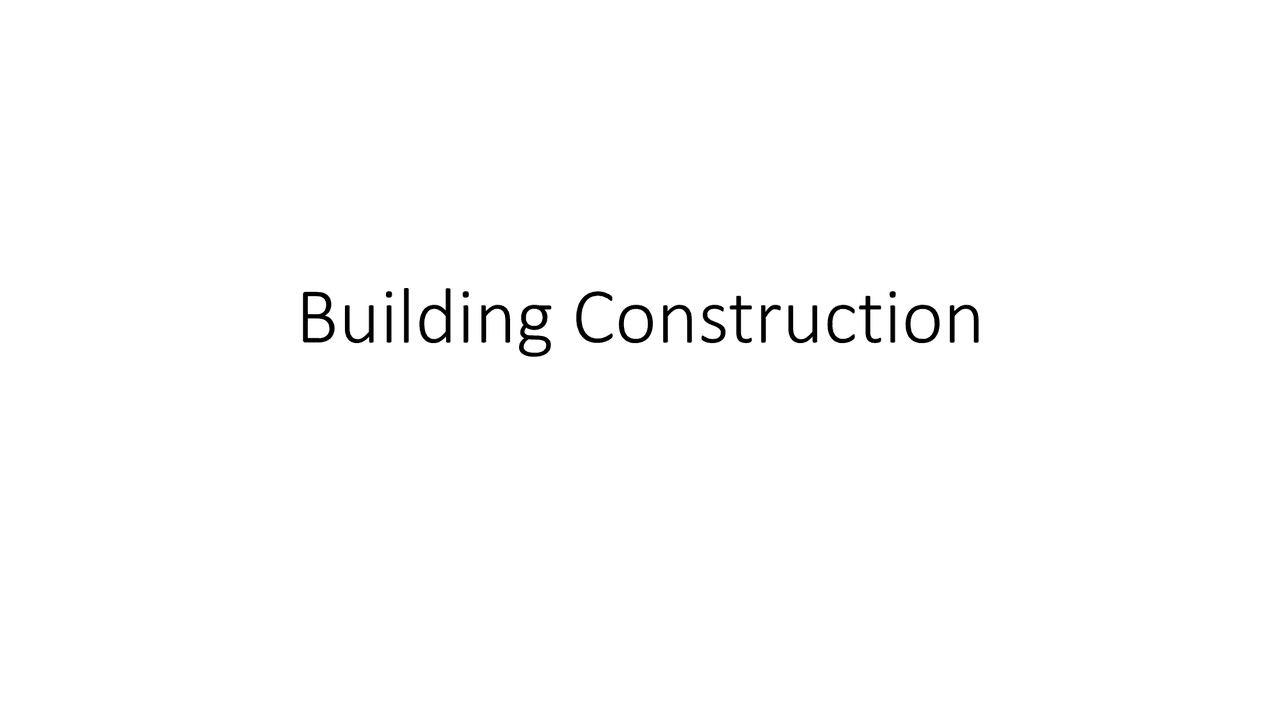 Construction001pdf Course Content Docsity