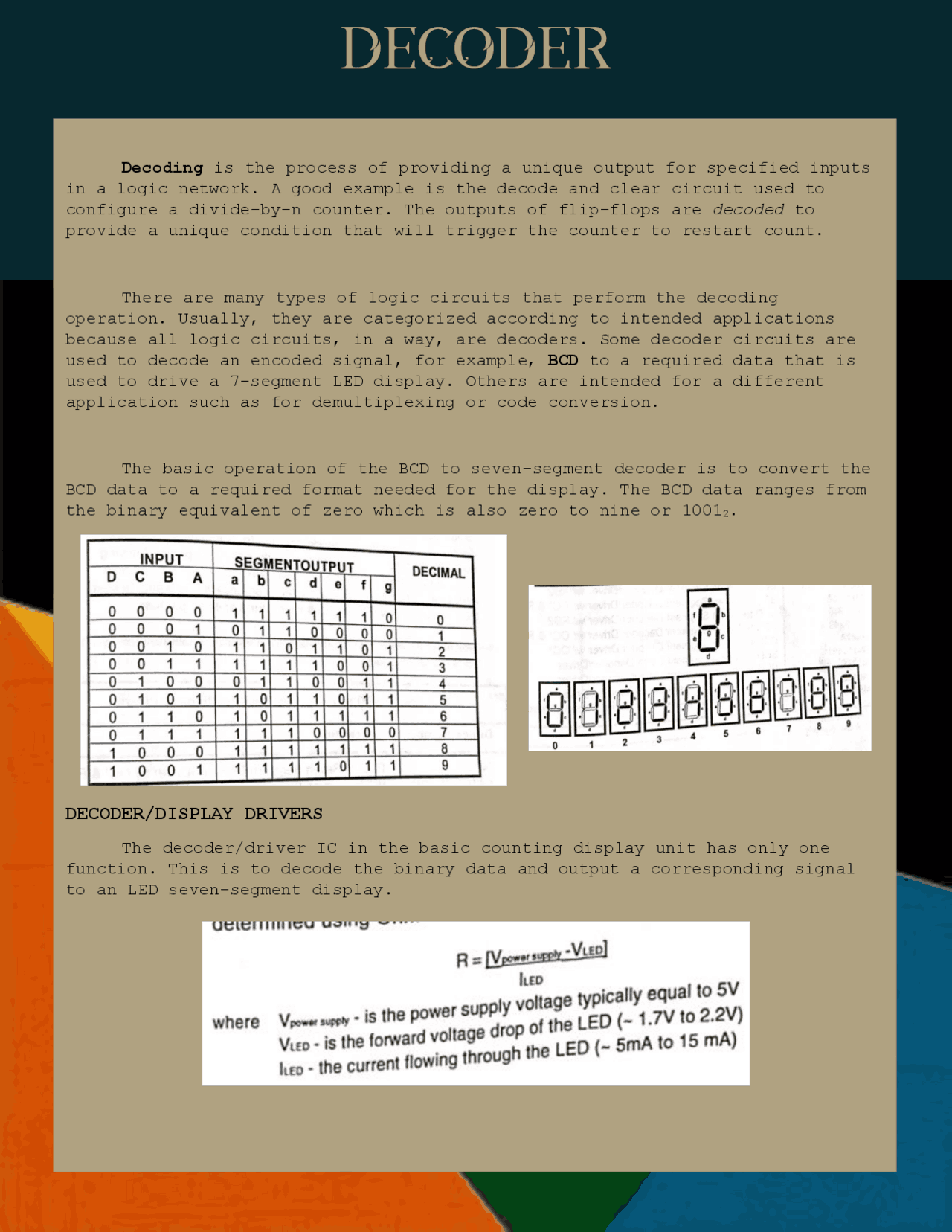Decoder Outline Electronics Docsity
