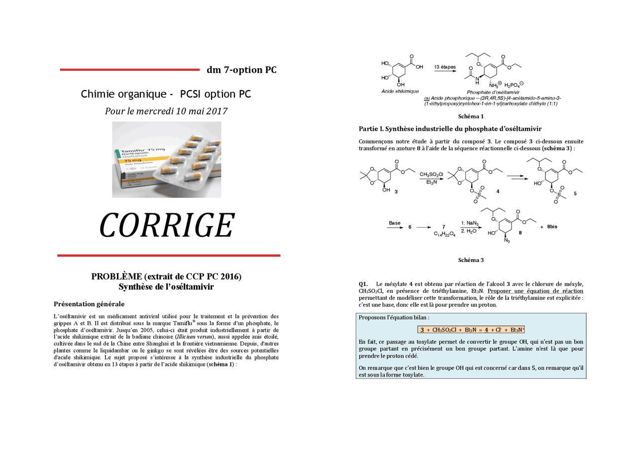 Devoir Surveillé N° 2 Chimie En Pcsi 2016 Exercices Chimie Docsity