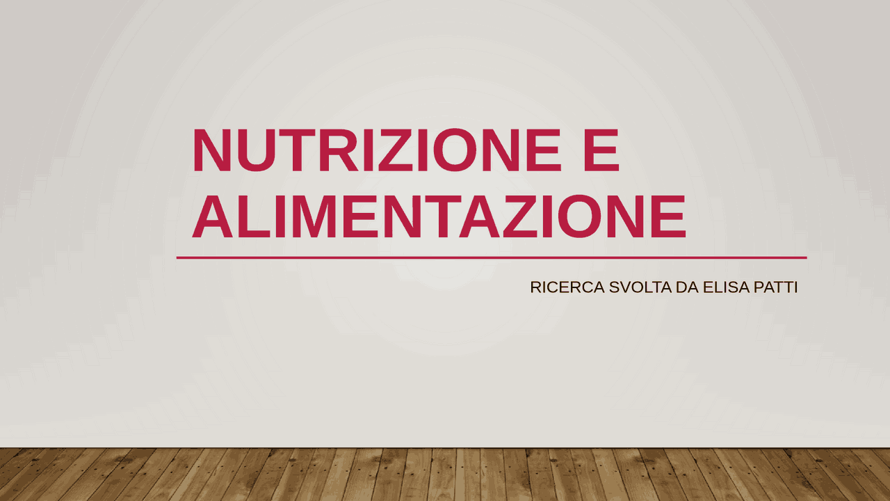 La Nutrizione E Lalimentazione Docsity