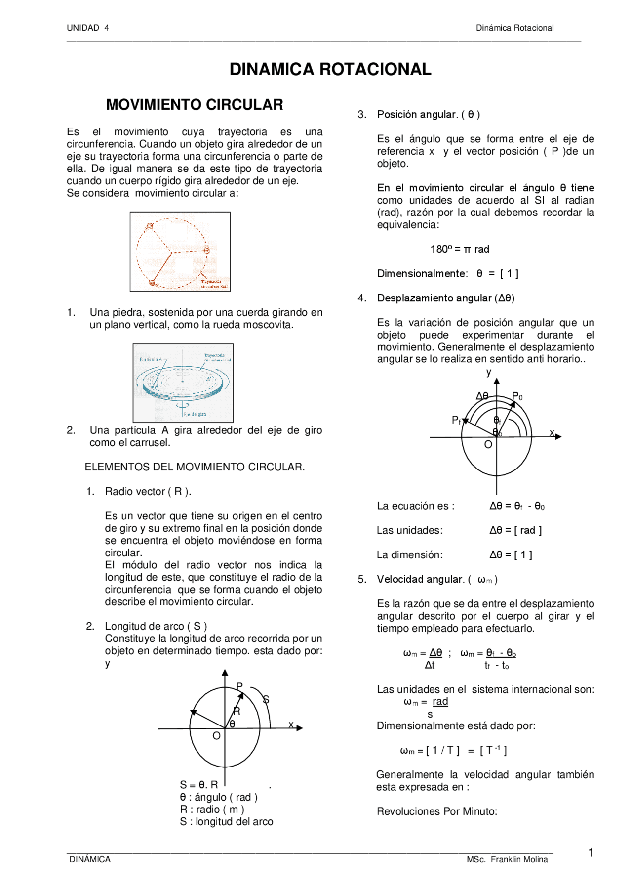 Dinamica rotacional 2 - Docsity