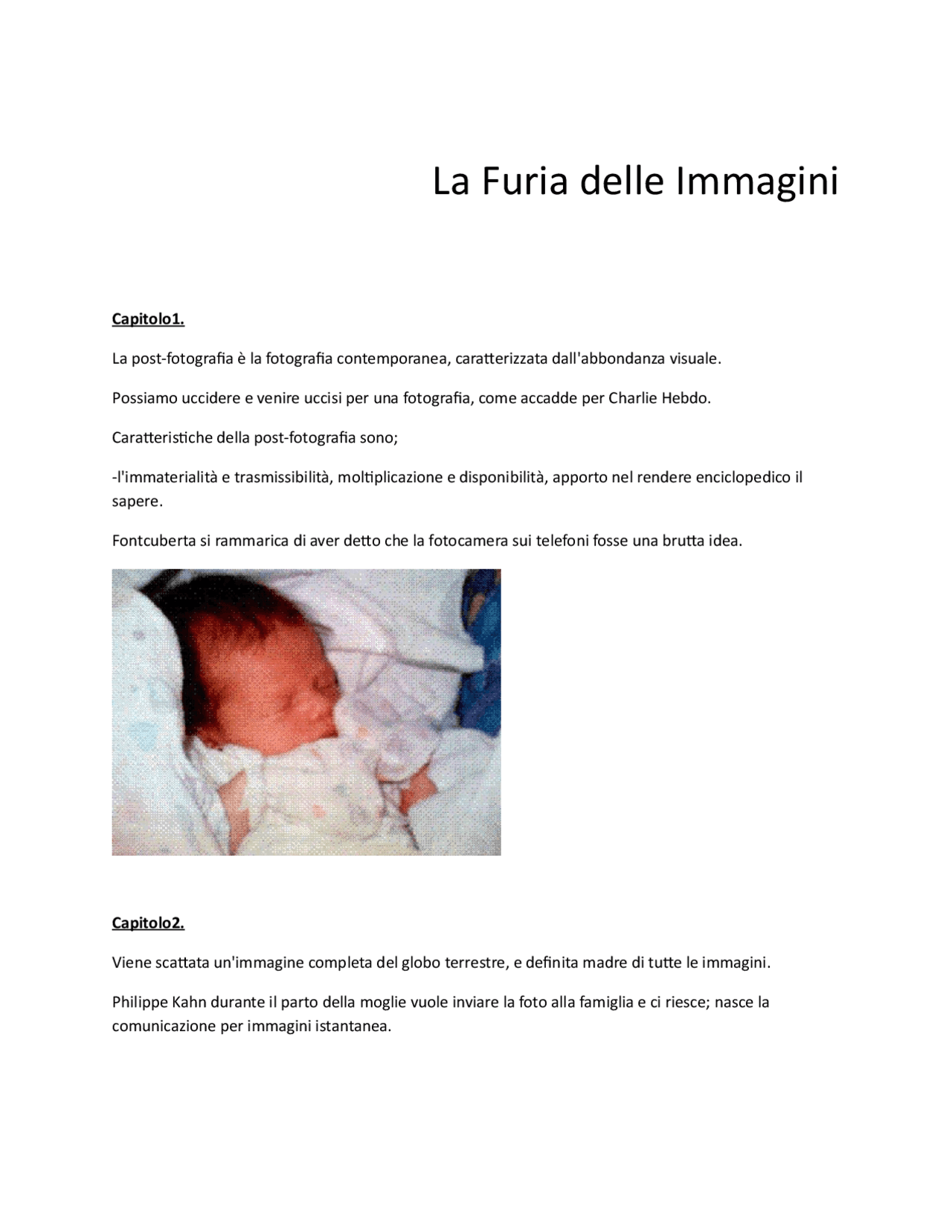 Ultra Sintesi Per Ripasso La Furia Delle Immagini Manca Cap16