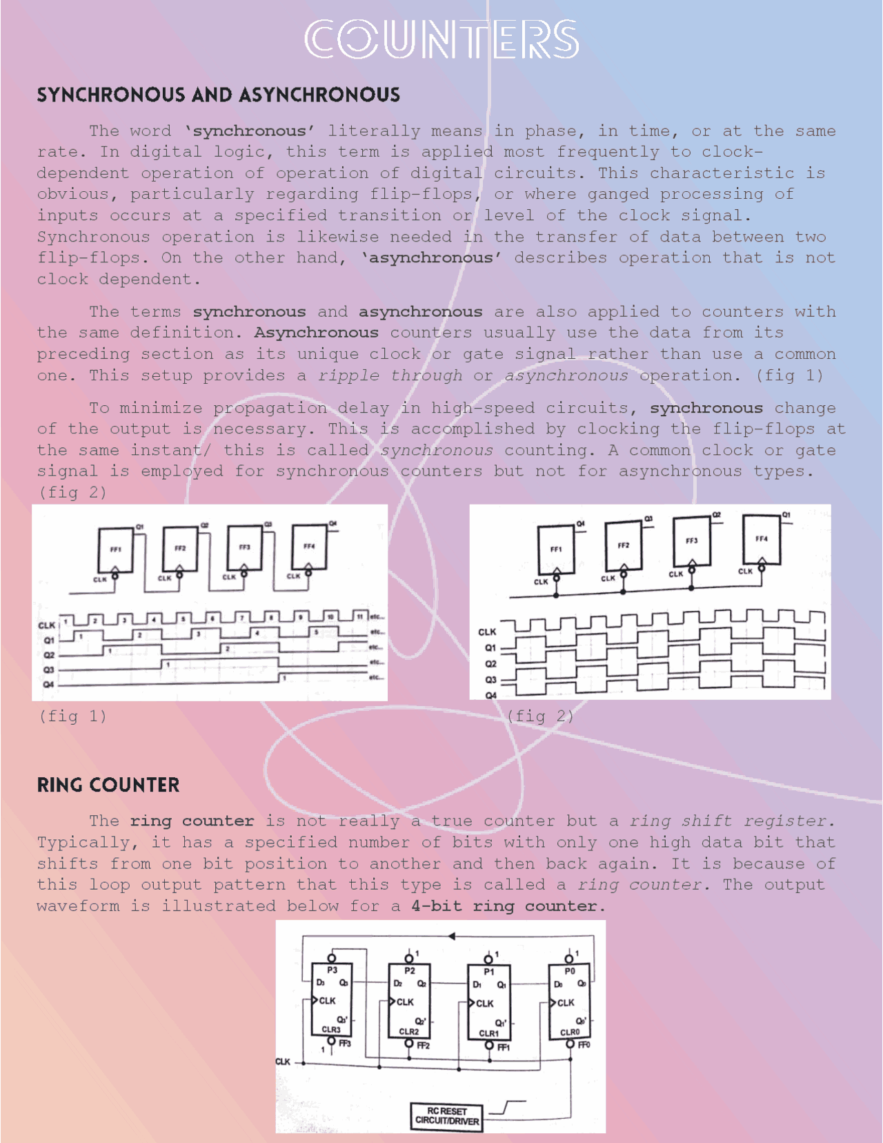 Counters Outline Electronics Docsity