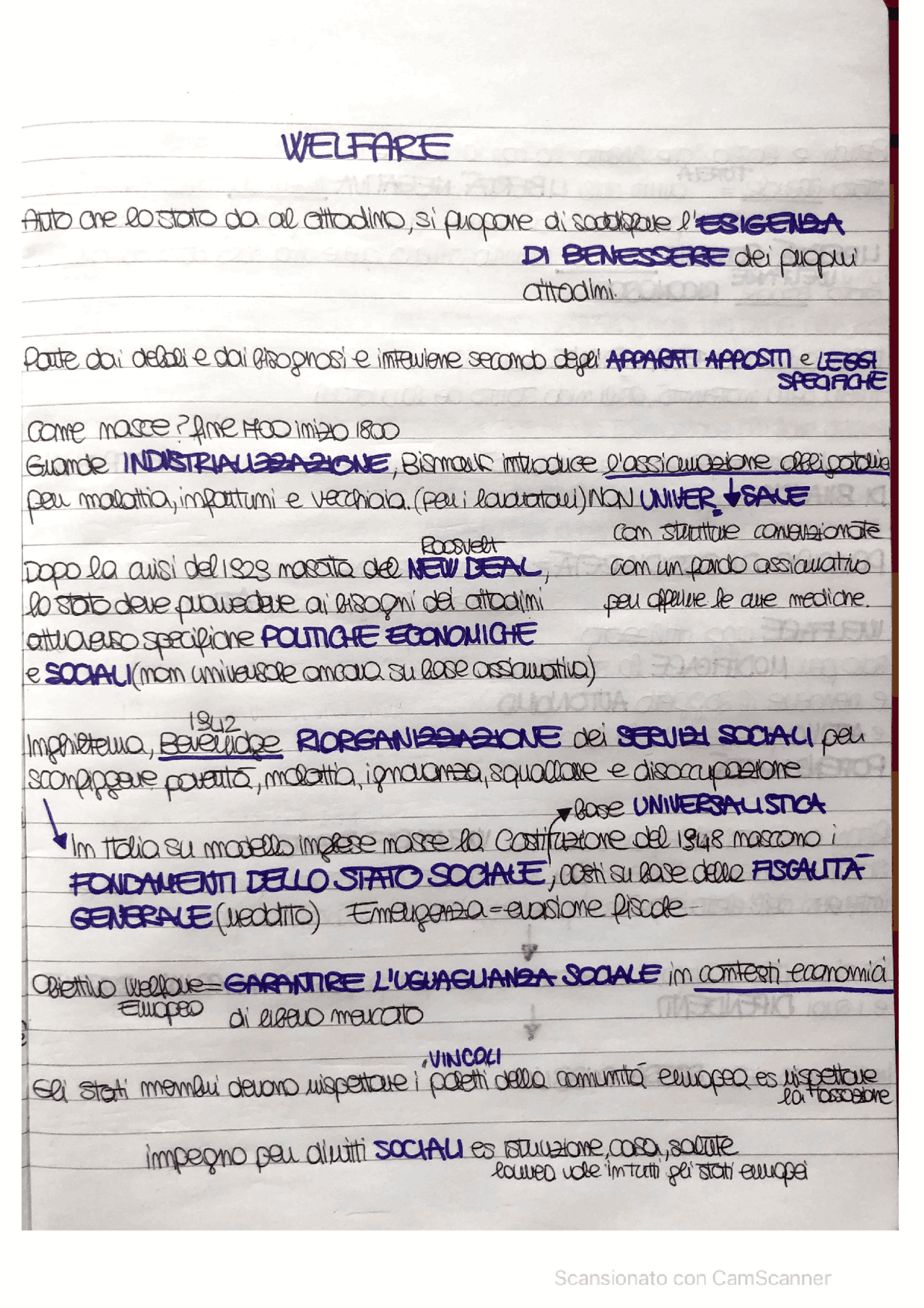Welfare State Sociologia Docsity