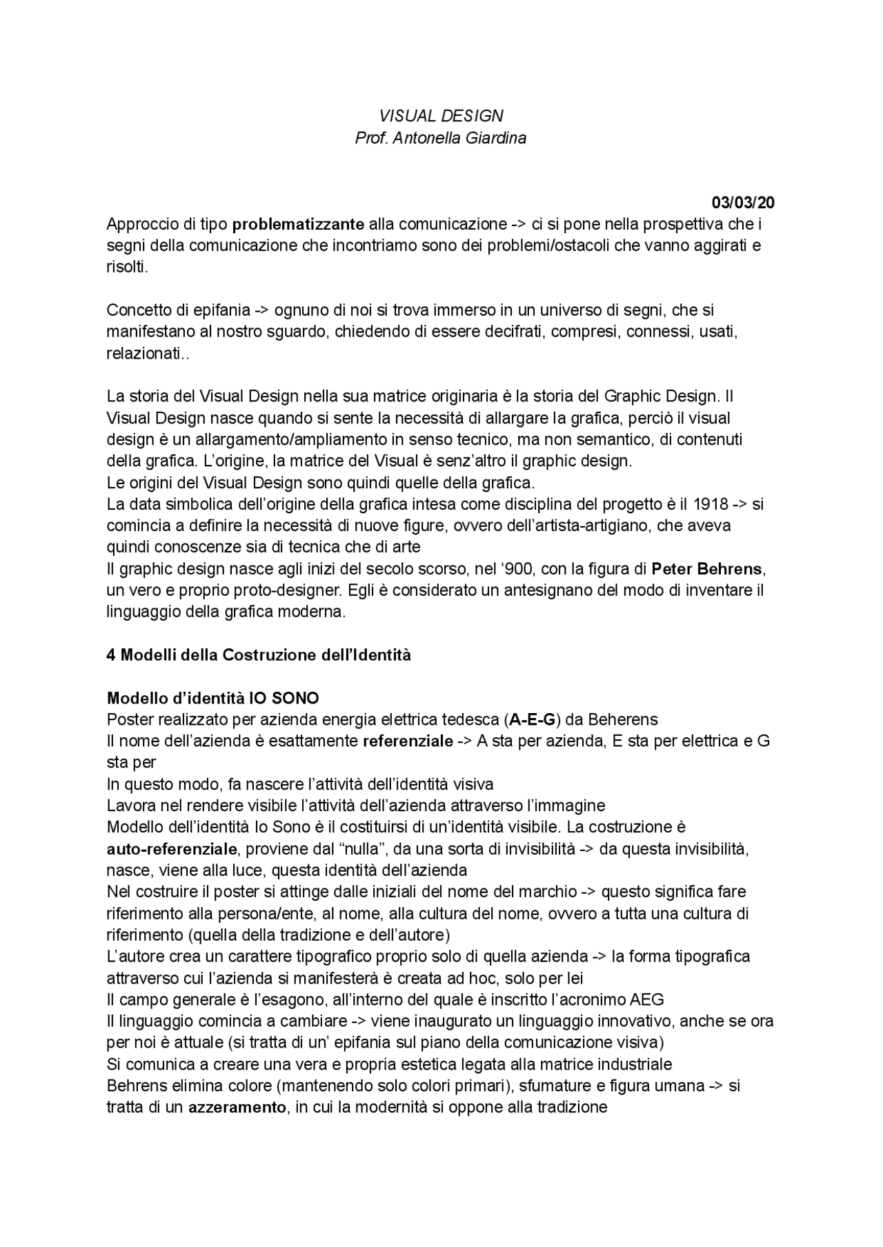 Appunti Visual Design Docsity