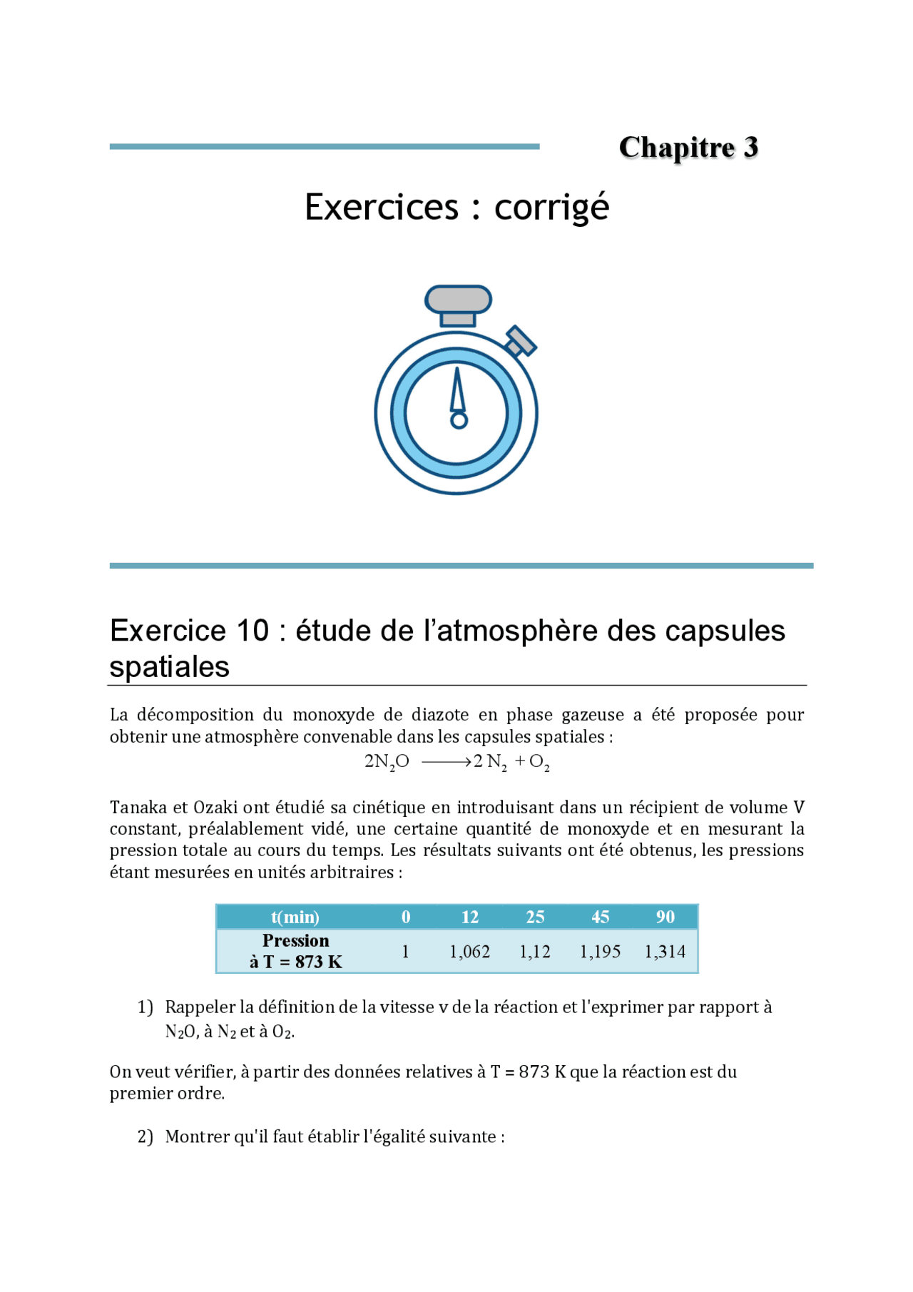 Corrigés Des Exercices Transformations Chimiques Docsity