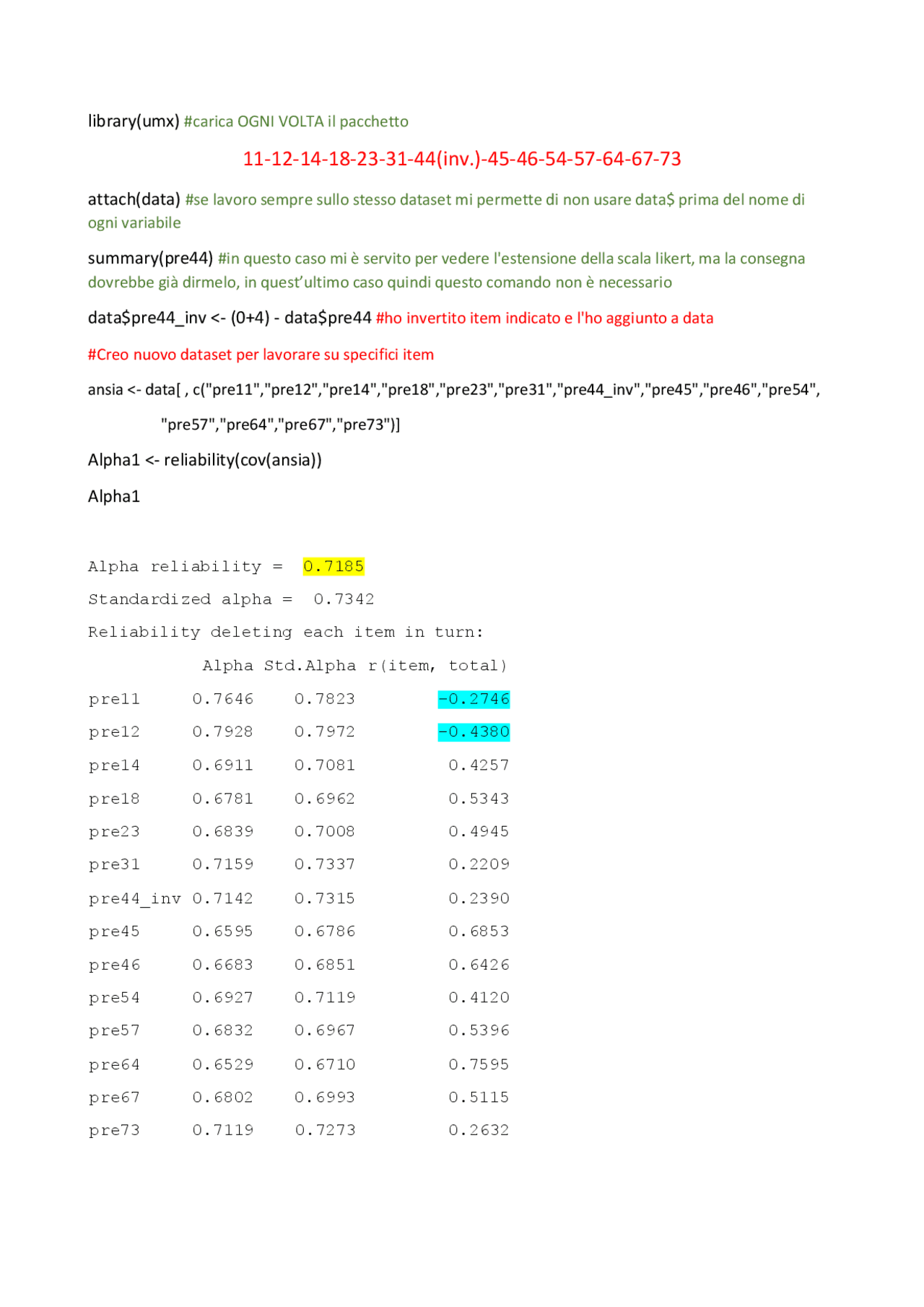 Linee guida svolgimento esercizi esame | Formulari di Analisi Dei Dati | Docsity