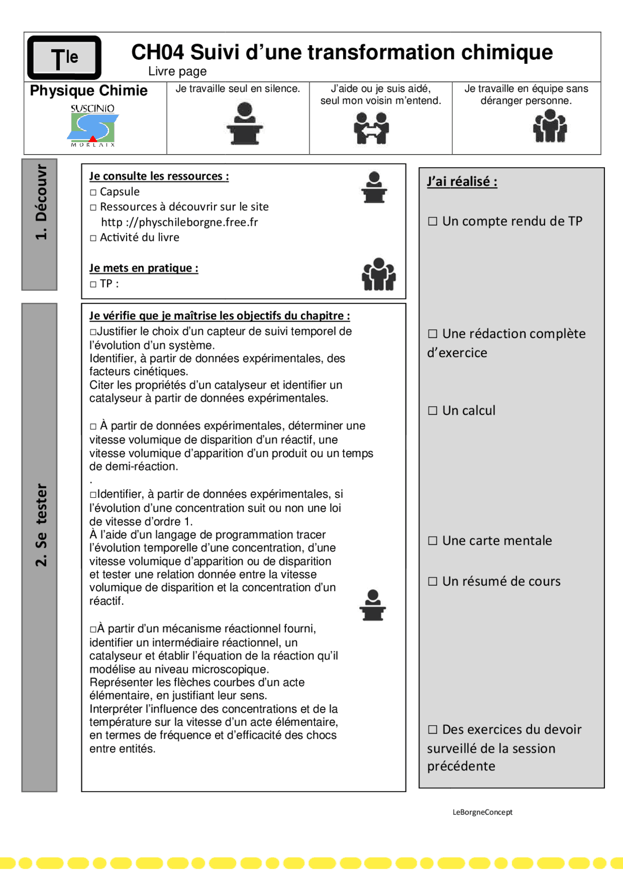 Suivi Dune Transformation Chimique Docsity