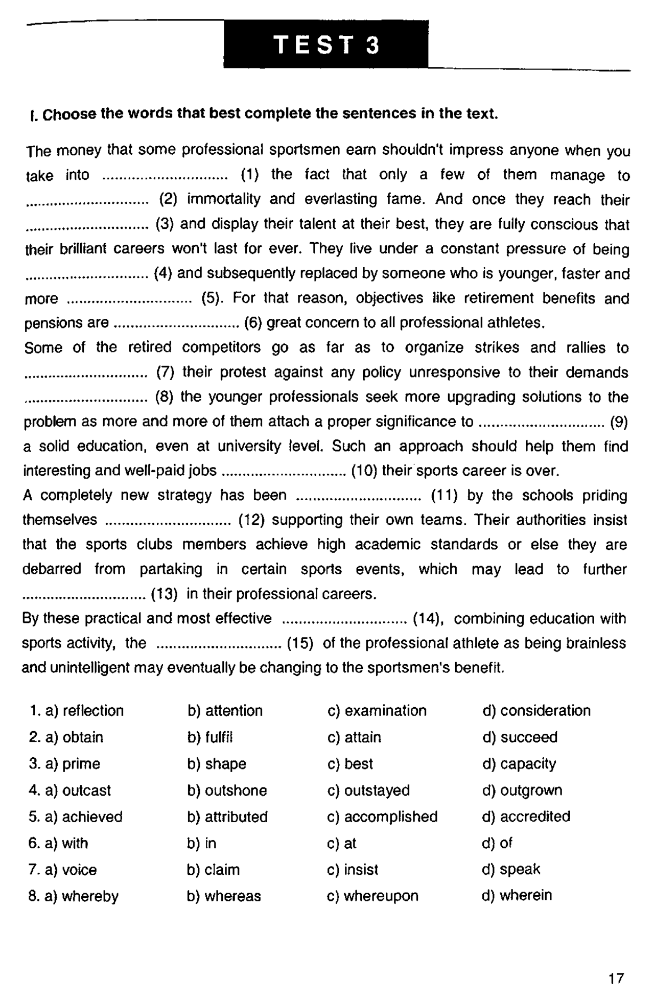 Advanced Vocabulary Exercise Docsity