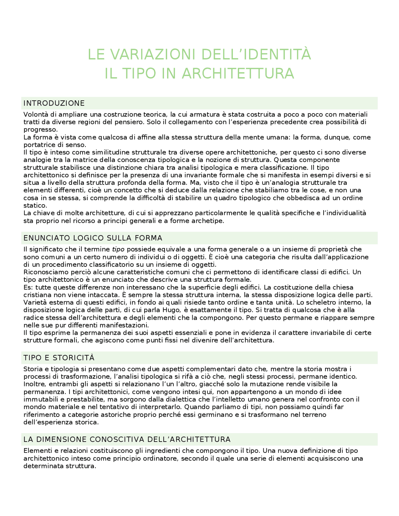 Schema Le Variazioni Dellidentità Docsity