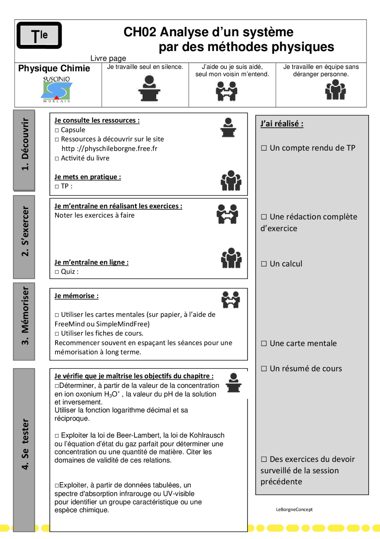 Analyse d’un système par des méthodes physiques - Docsity