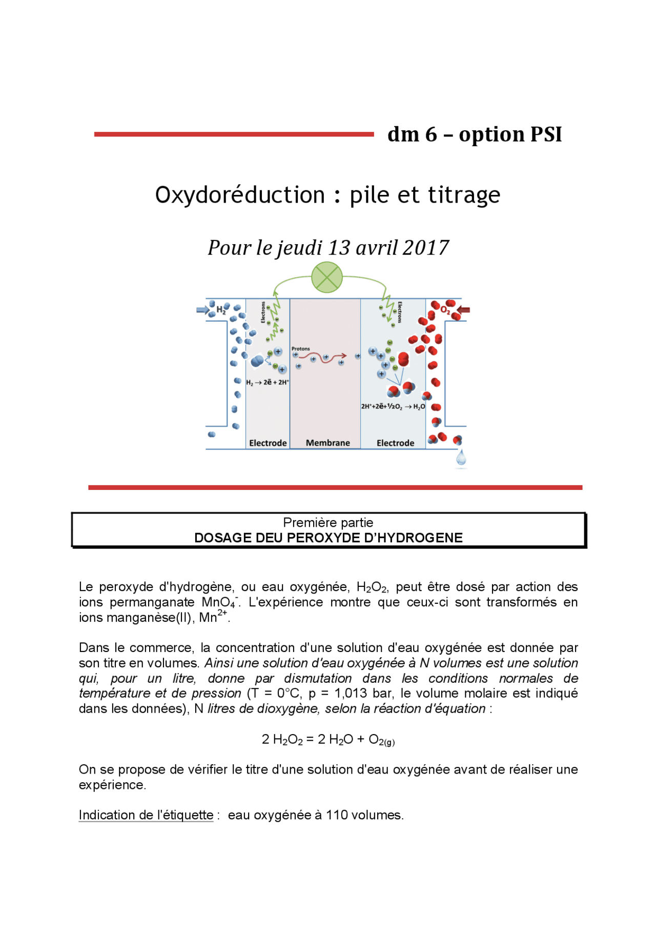 Corrige Chimie En Pcsi 2017 Docsity