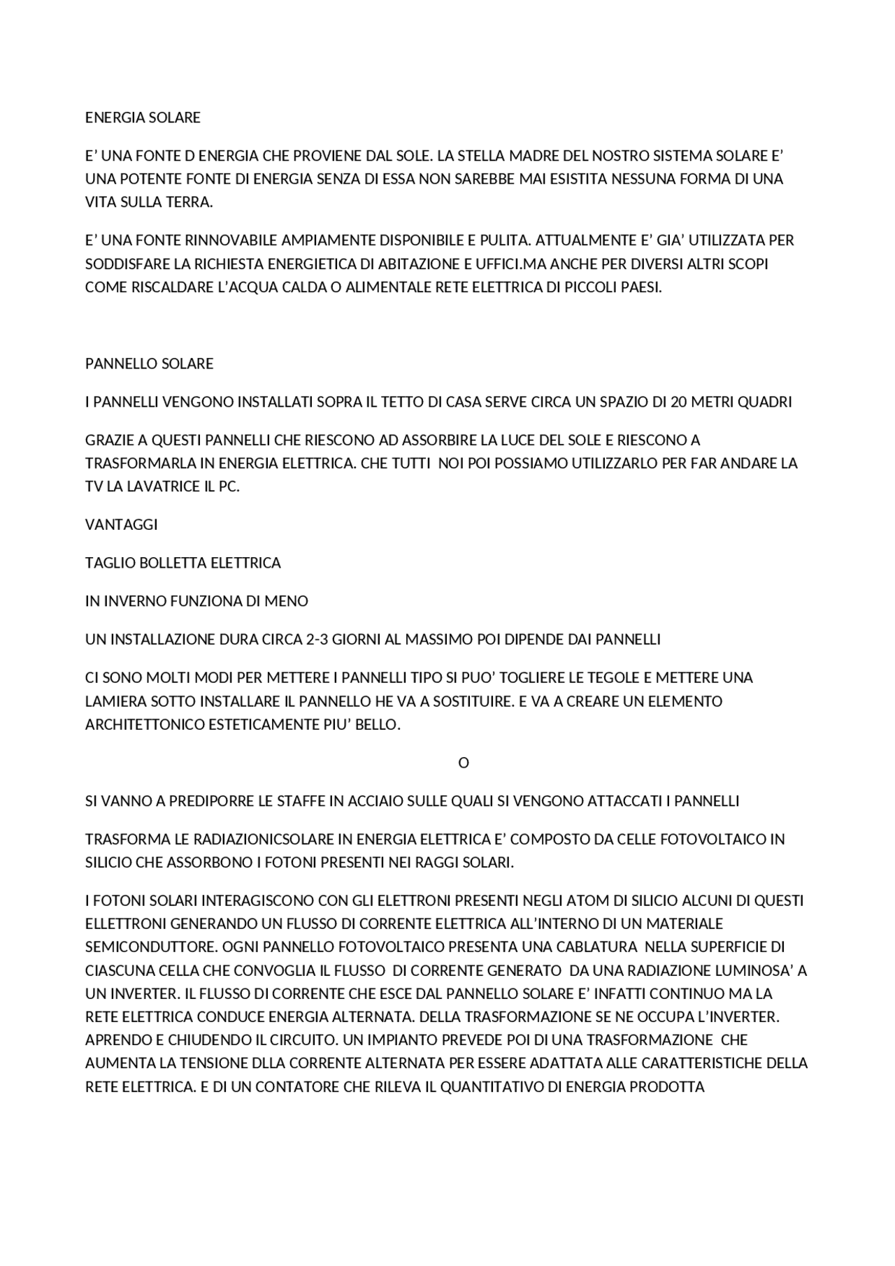 Appunti Sullenergia Solare Docsity