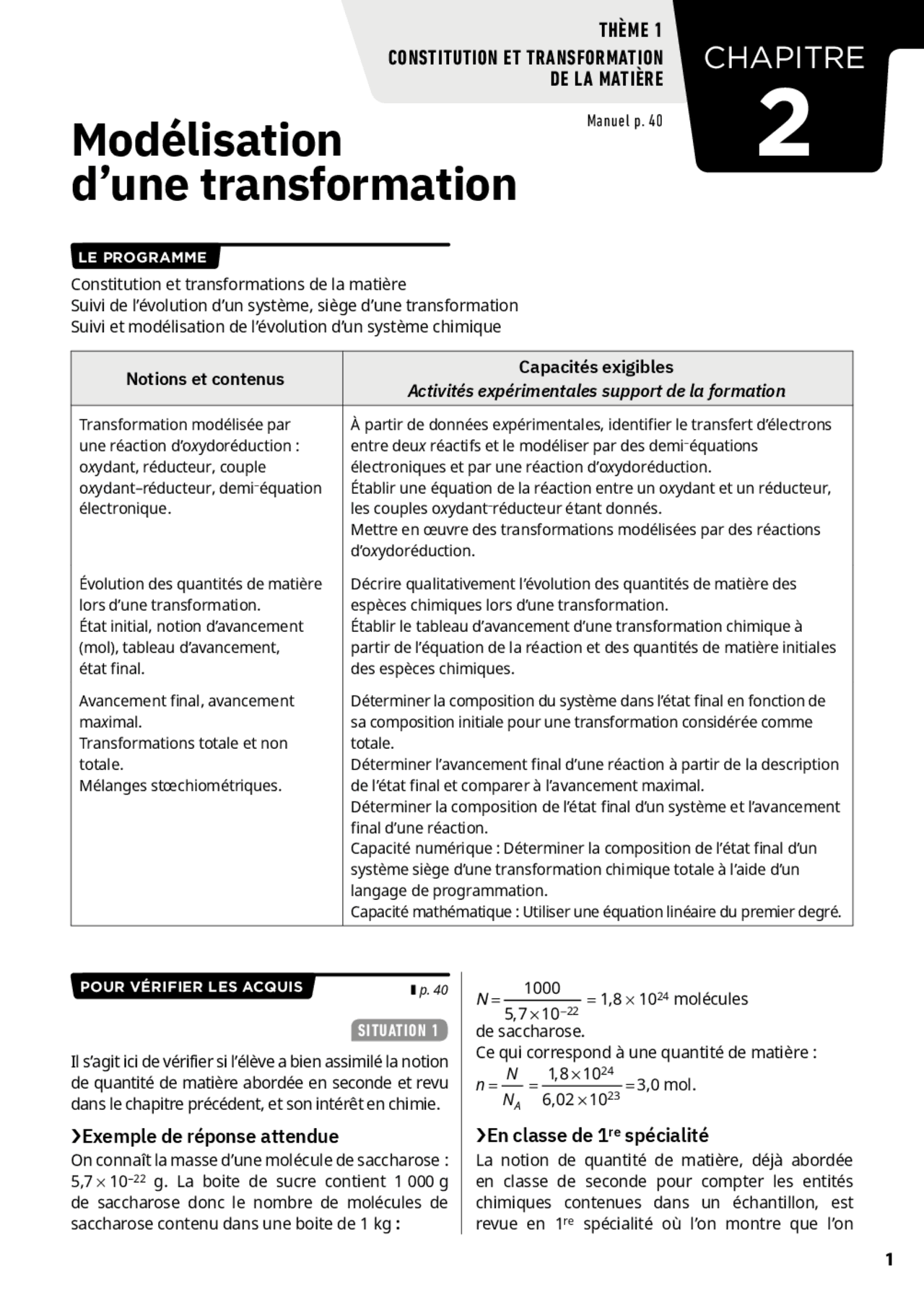Modélisation Dune Transformation Lectures Physique Docsity