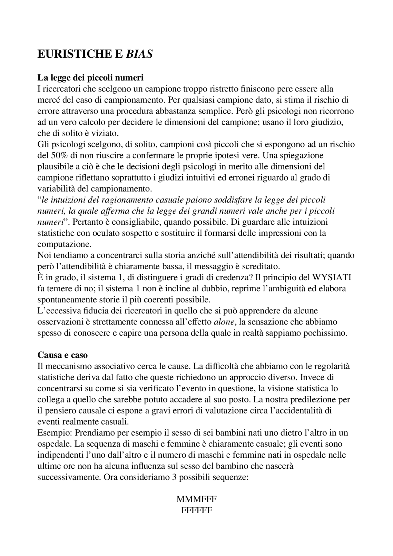 Euristiche E Bias Della Mente Docsity