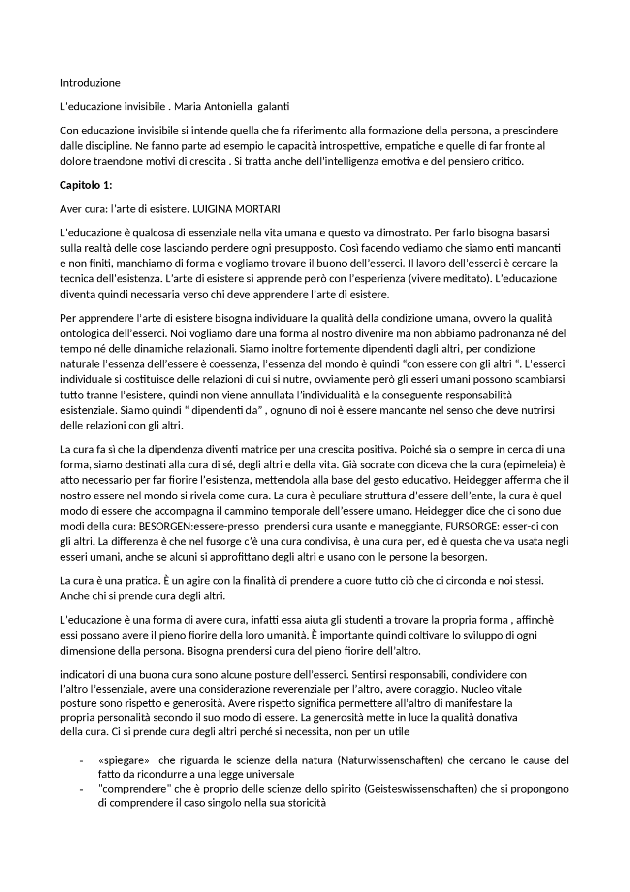 Riassunto Capitoli Del Libro Educabilità Docsity