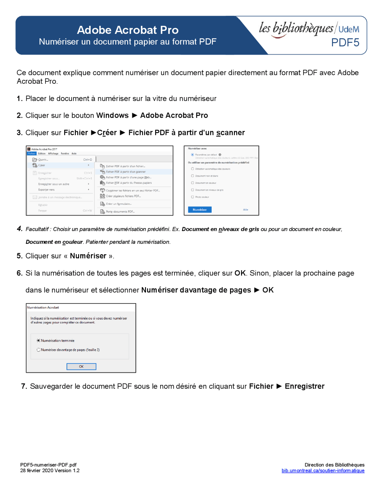Numérisation de documents papier en PDF avec Adobe Acrobat Pro | Exercises Mathematics | Docsity