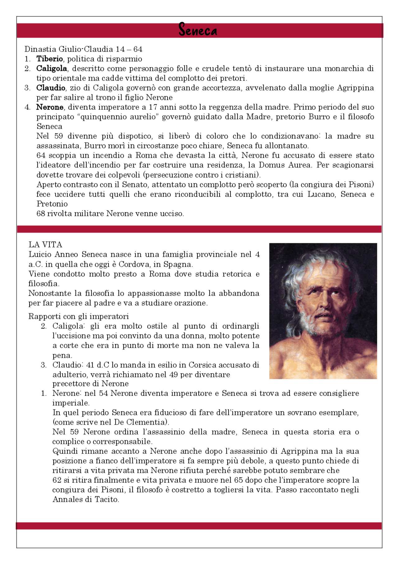 Letteratura Latina Seneca Docsity