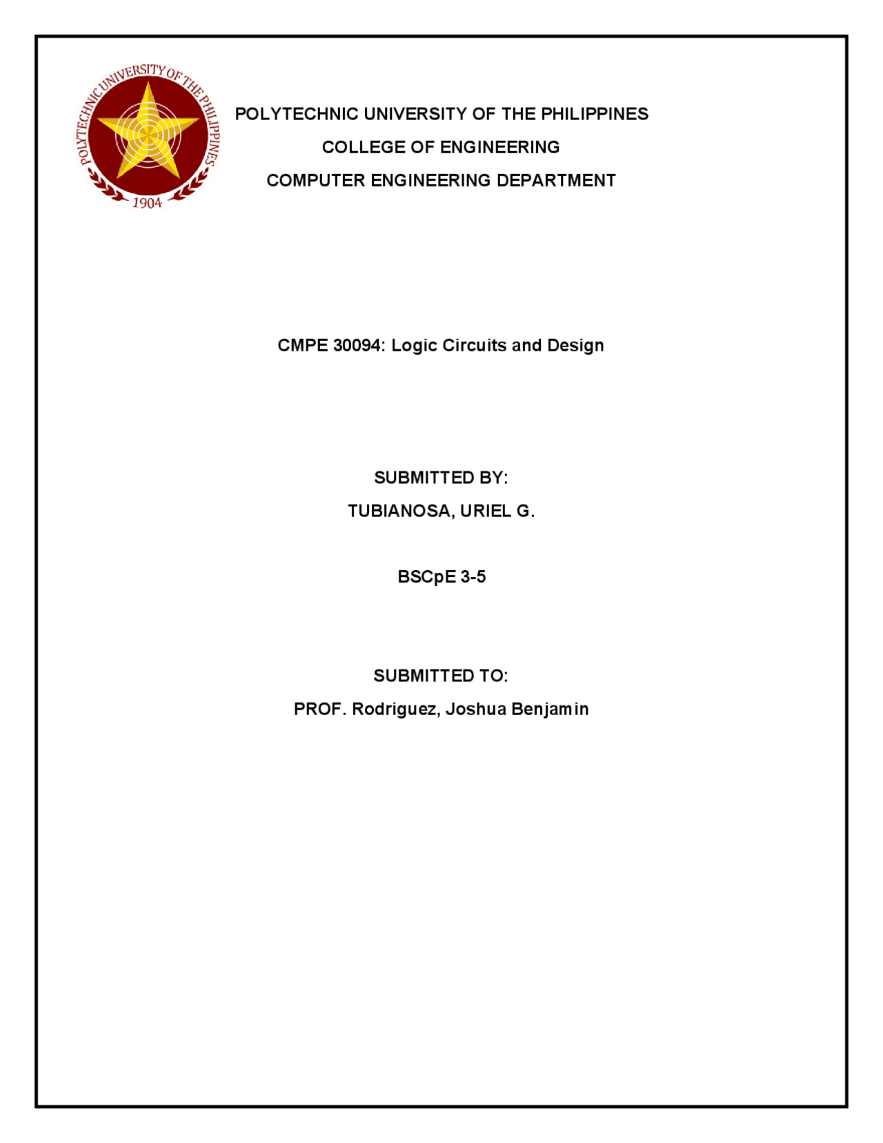 Logic Circuit Design Docsity