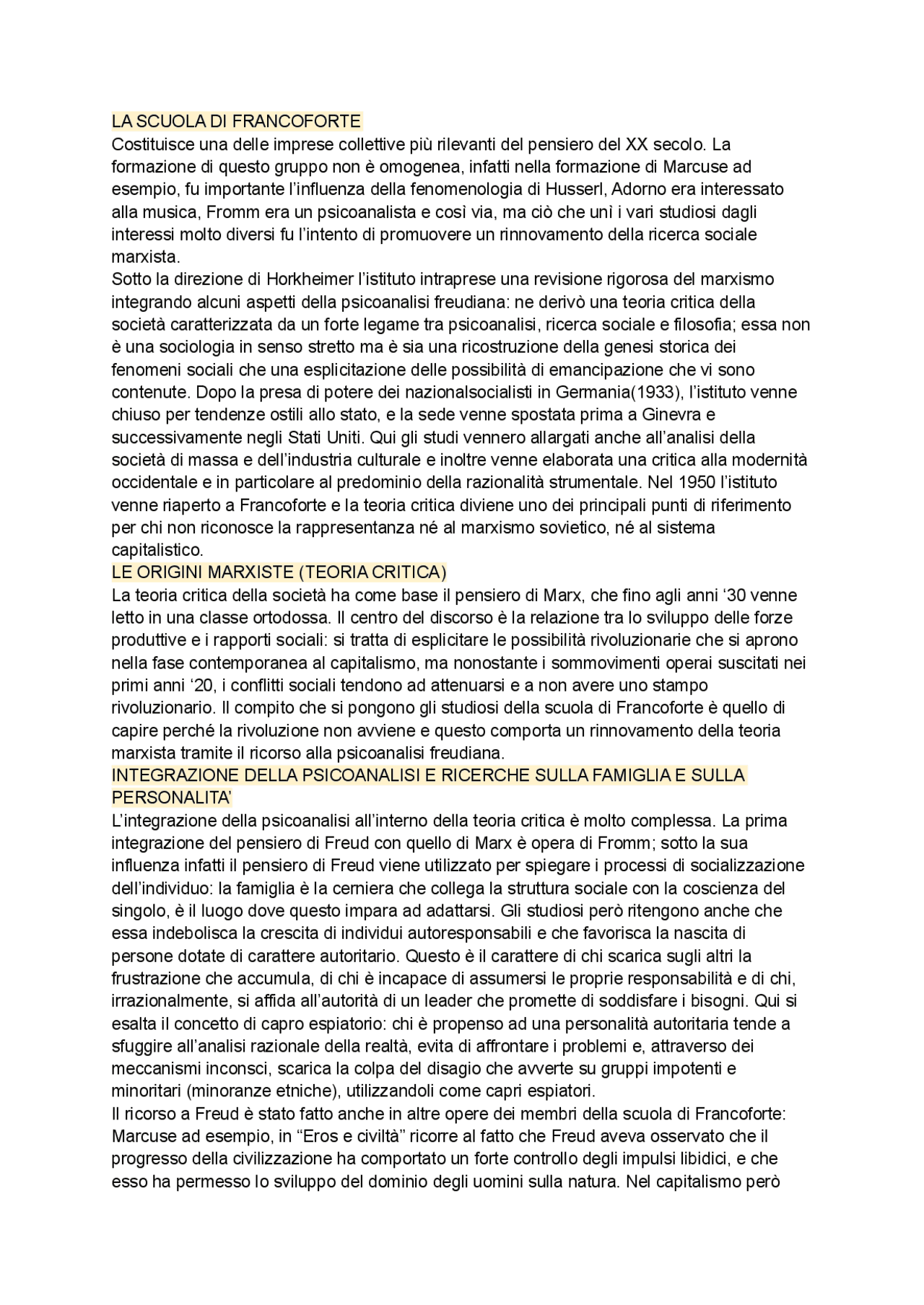 Riassunti Di Sociologia Generale Docsity