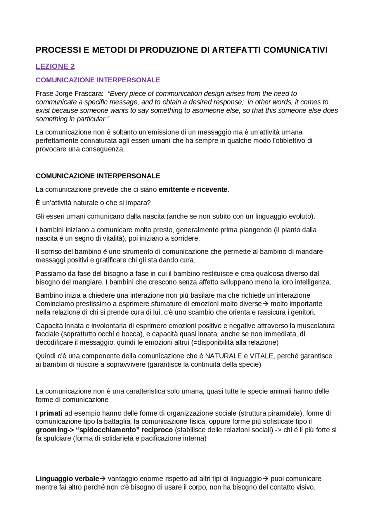 Appunti Lezioni 2 10 Docsity