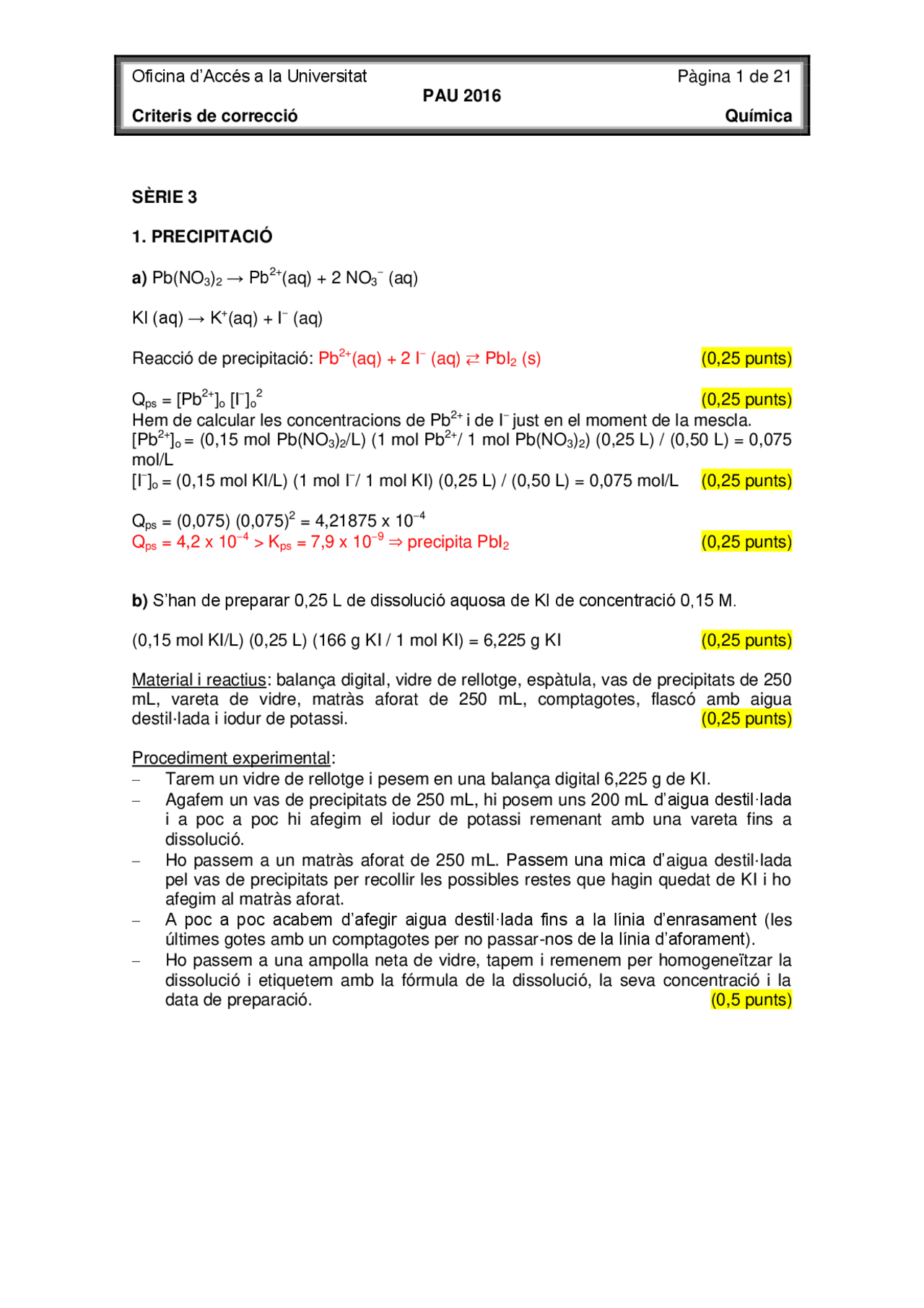 Selectividad De Quimica Exámenes Selectividad De Química Docsity