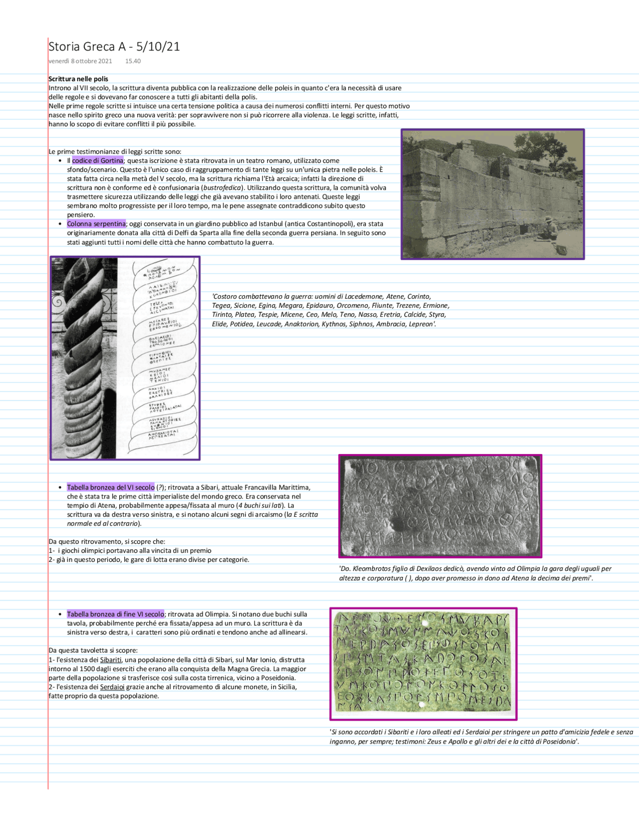 Lezione 5 Di Storia Greca Docsity