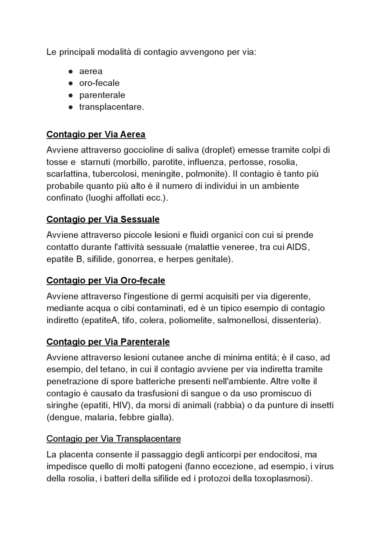 Appunti Igiene Non Era Possibile Inserirla Su Malattie Infettive