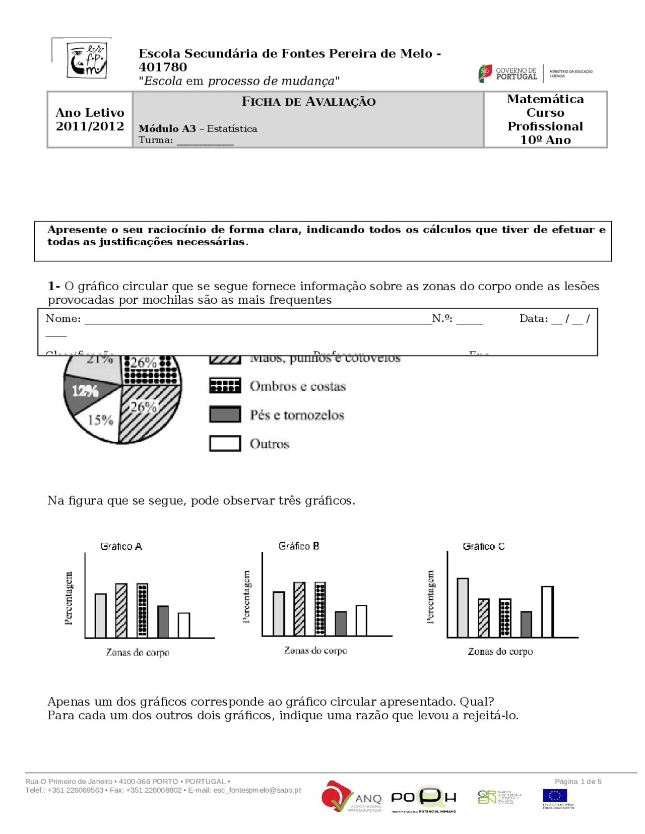 Ficha De Matemática Exercicios Práticos Docsity