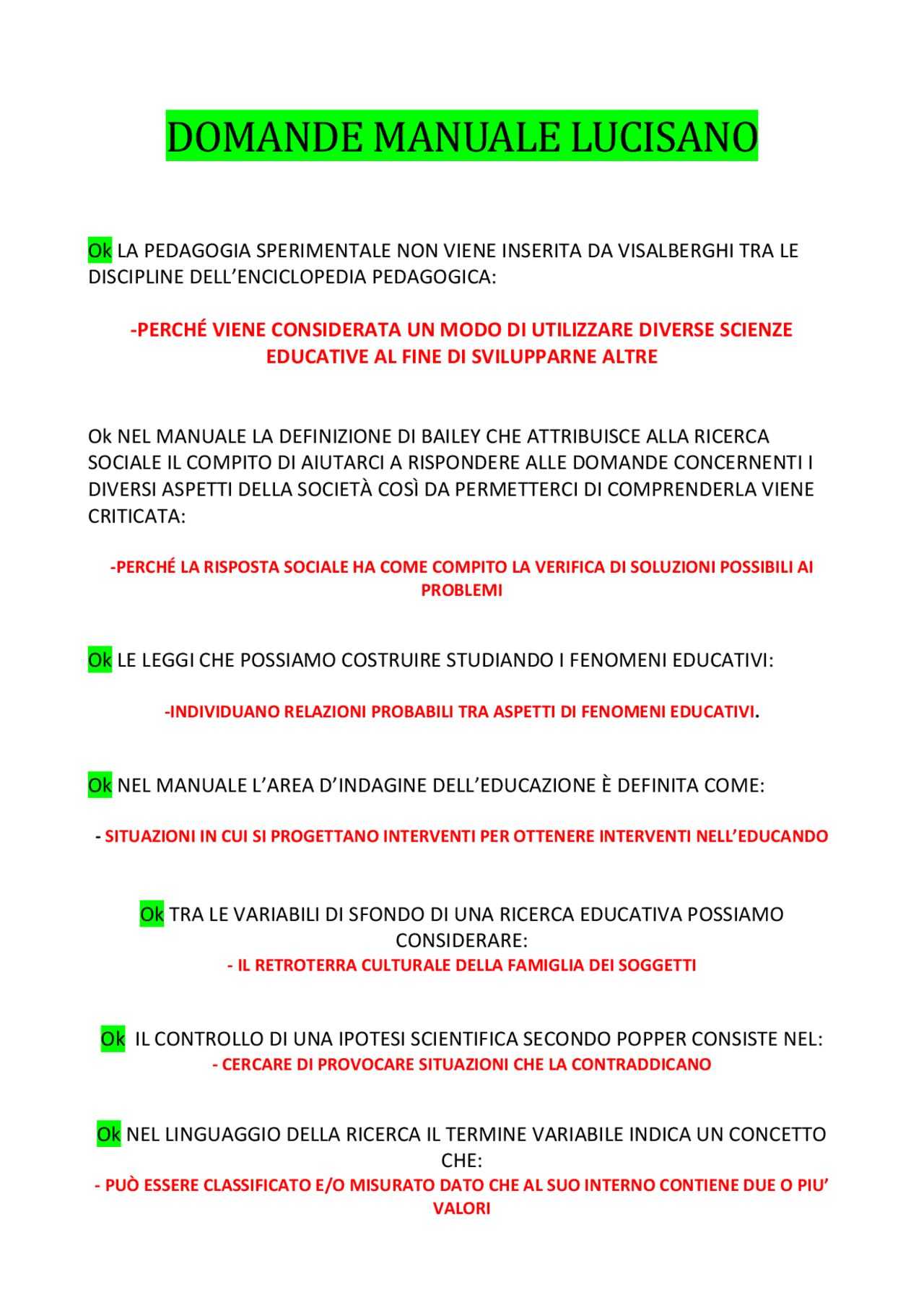 Domande Manuale Di Lucisano Aggiornato Sessione Invernale 20212022