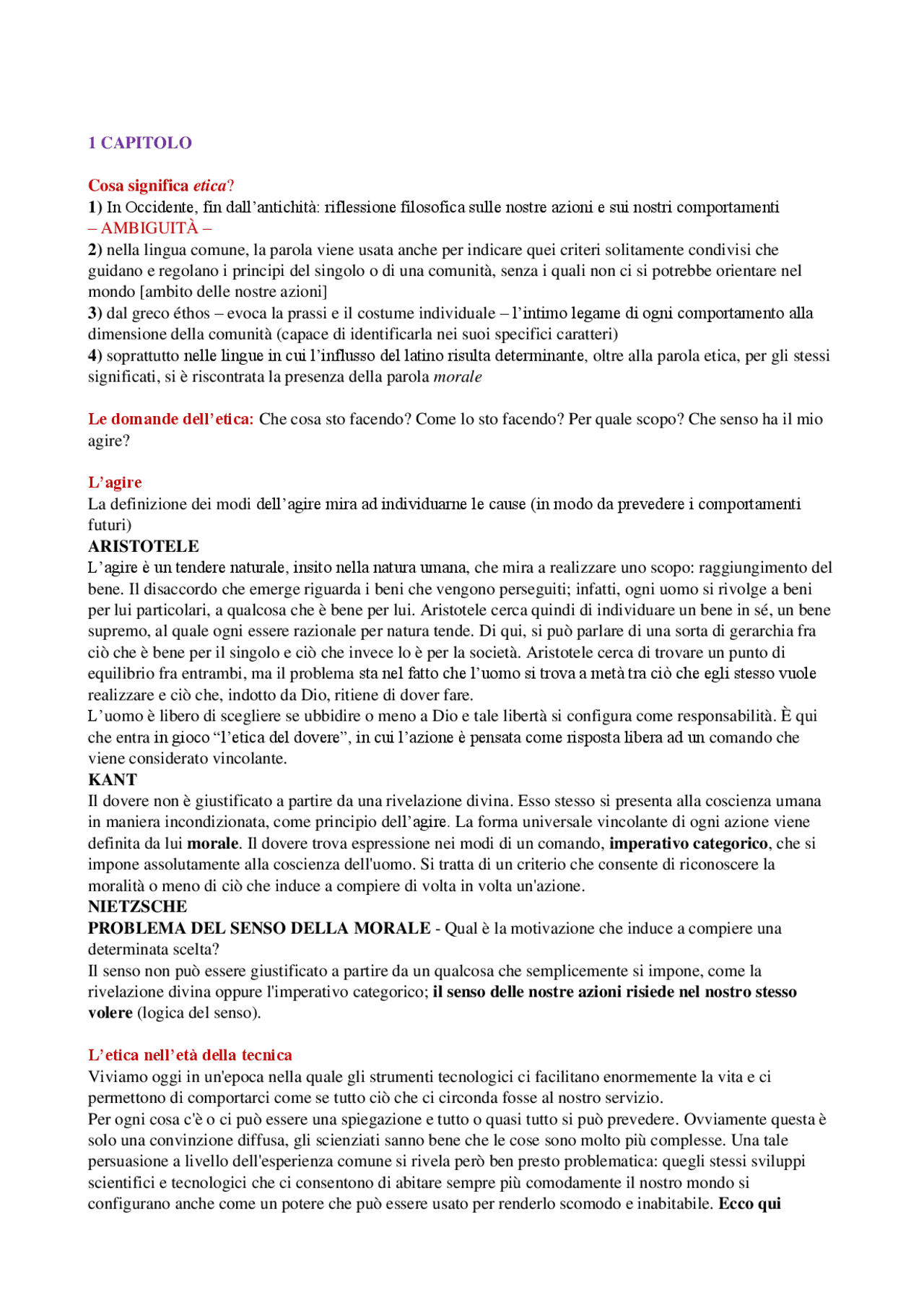 Capitolo 1 e 2 ETICA DELLA COMUNICAZIONE - Fabris - Docsity