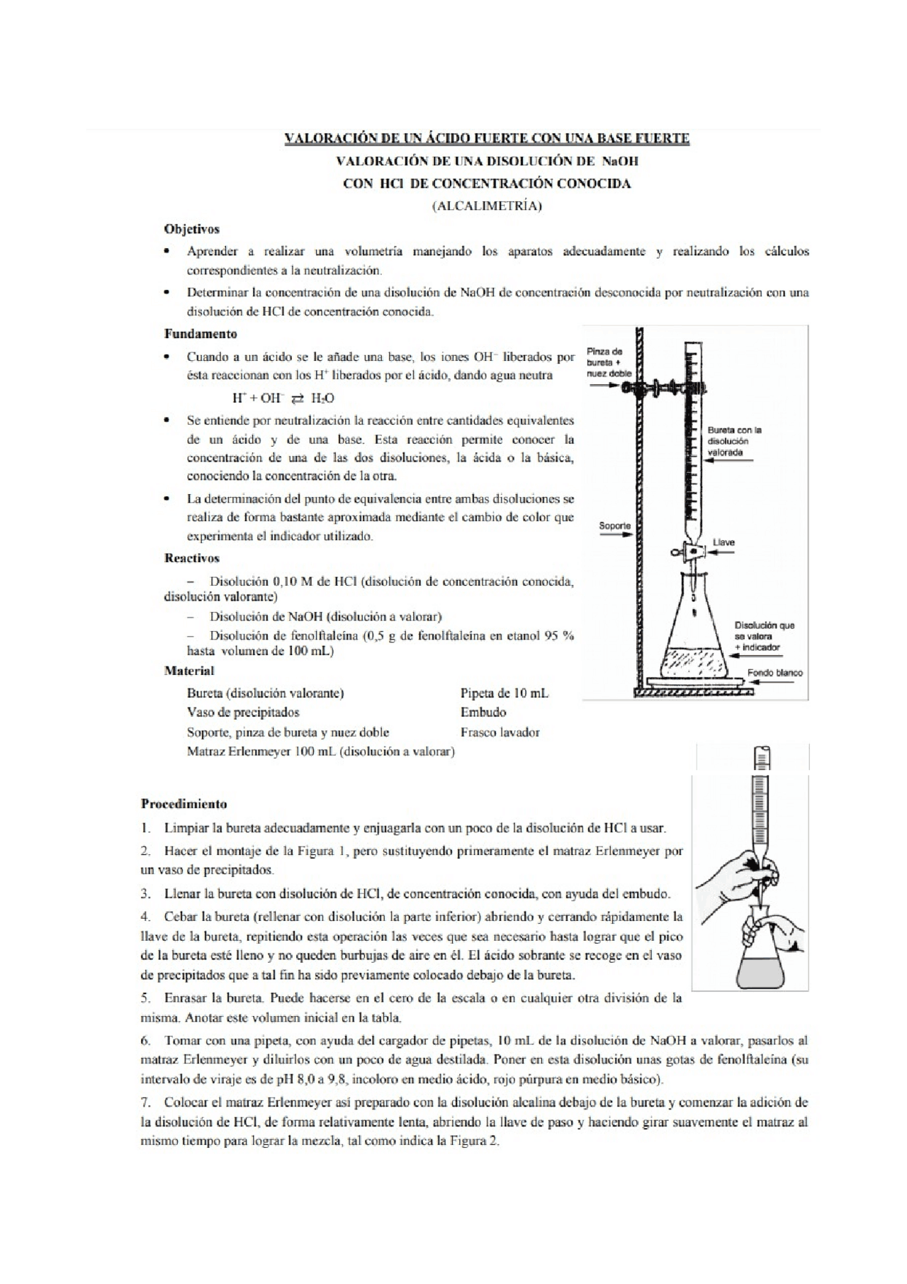 Práctica De ácido Base Docsity