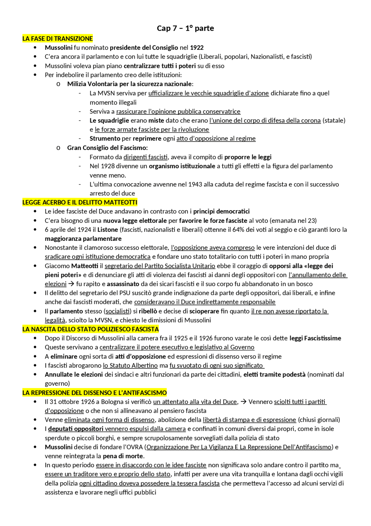 Storia Fascismo E Nazismo Docsity