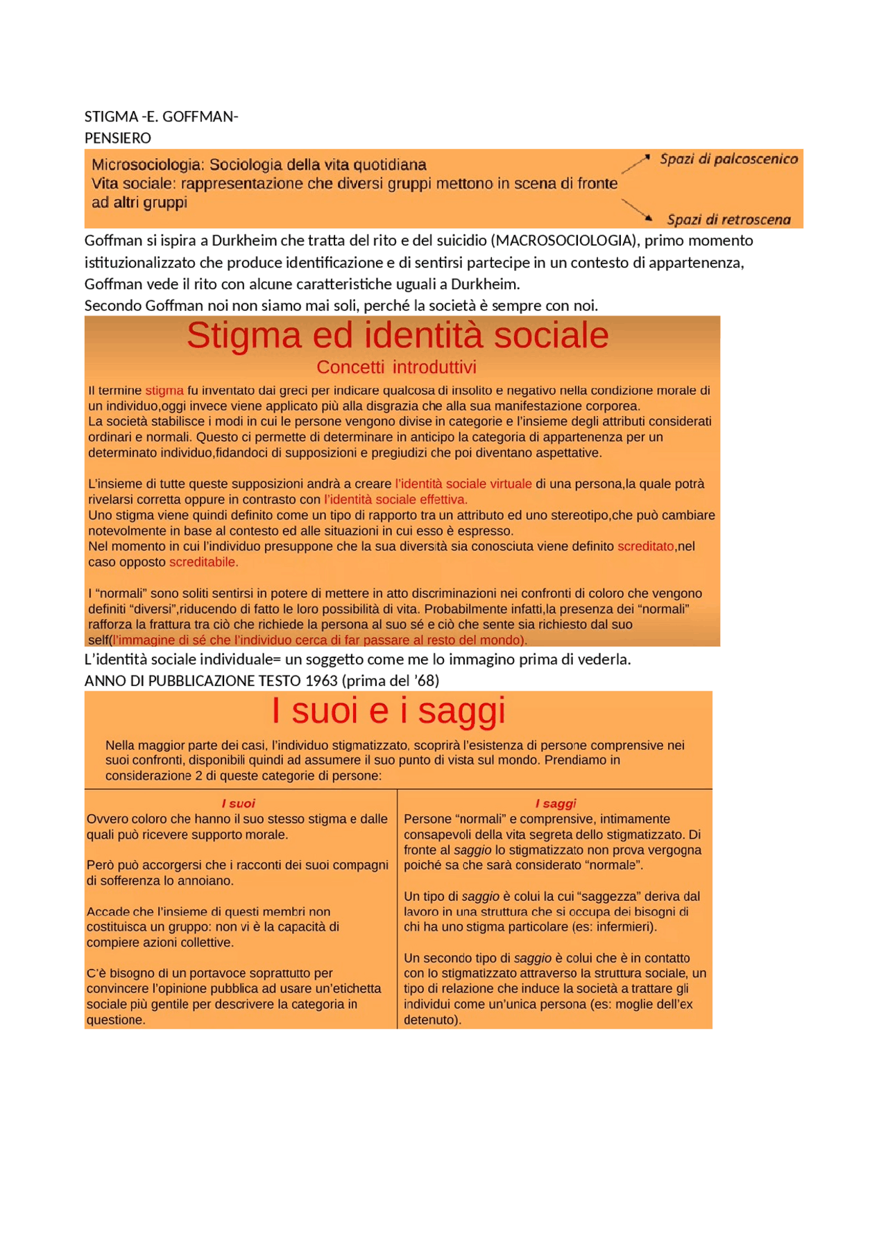 Appunti Con Slide Del Libro Stigma Docsity