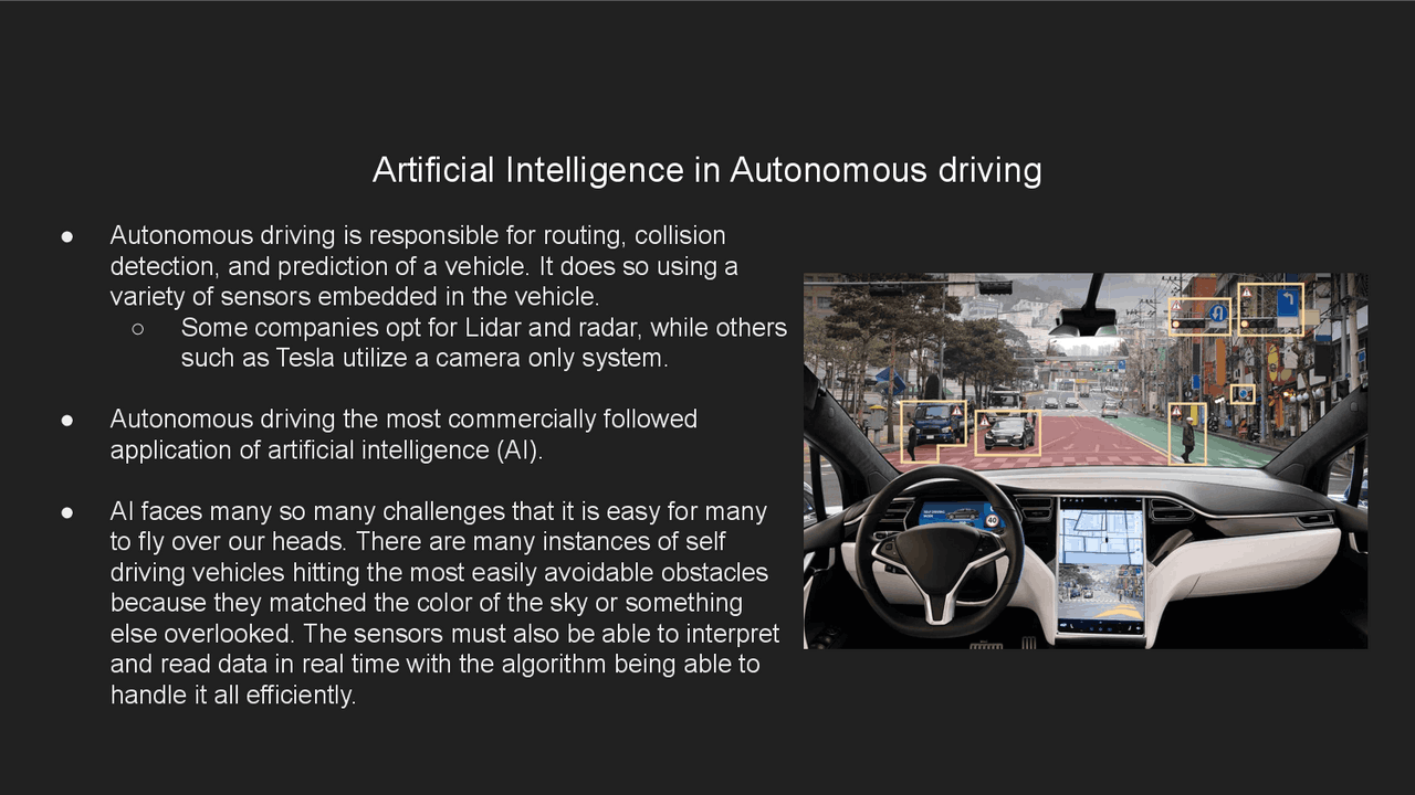 Artificial Intelligence in Vehicles - Docsity