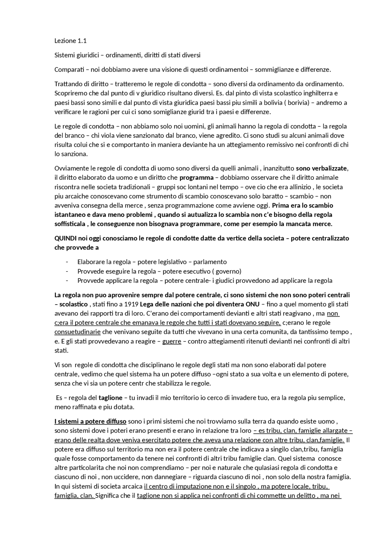 Appunti Sistemi Giuridici Comparati Docsity