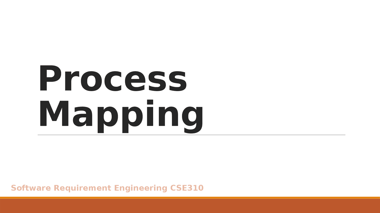 Process mapping and methods - Docsity