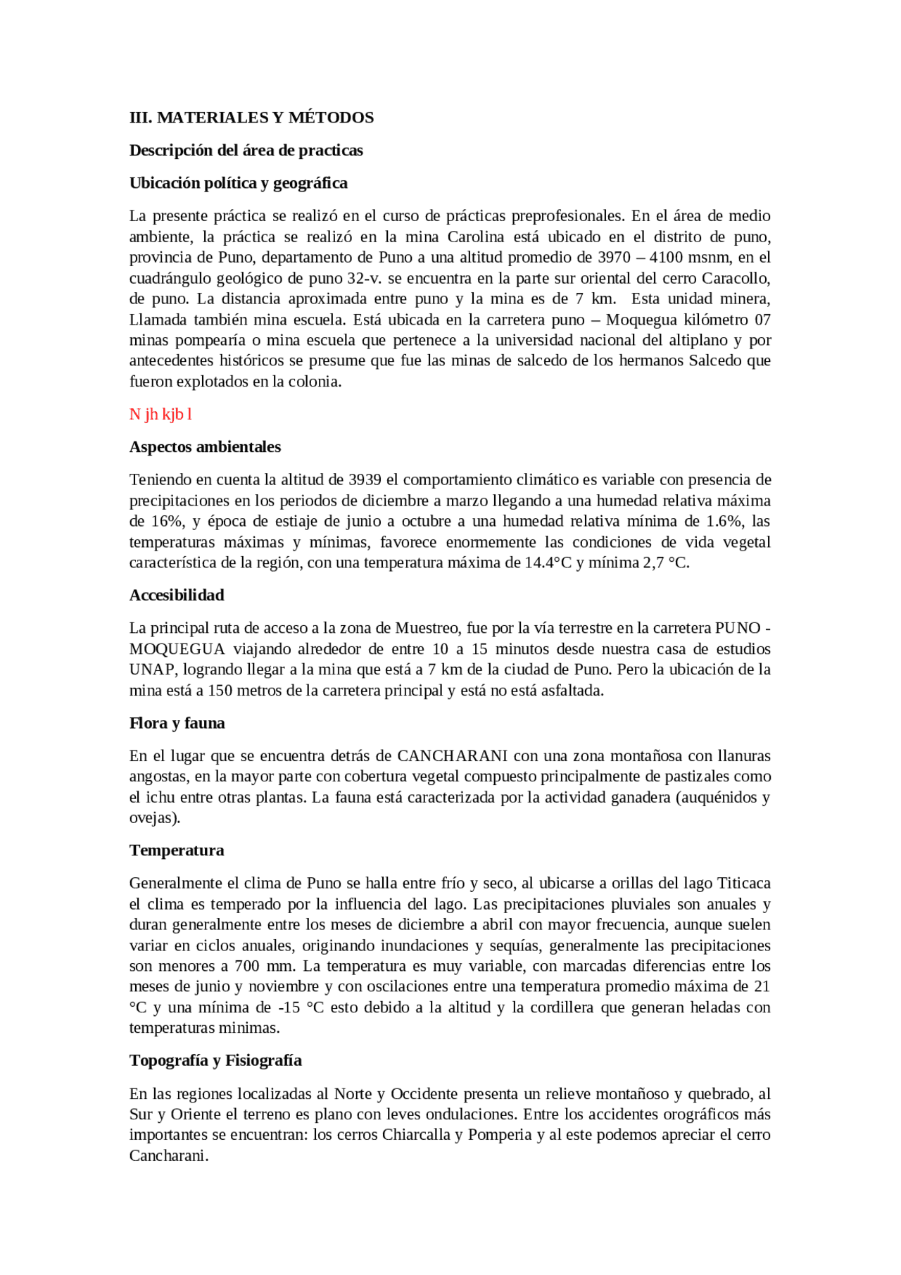 Informe de practicas - Docsity