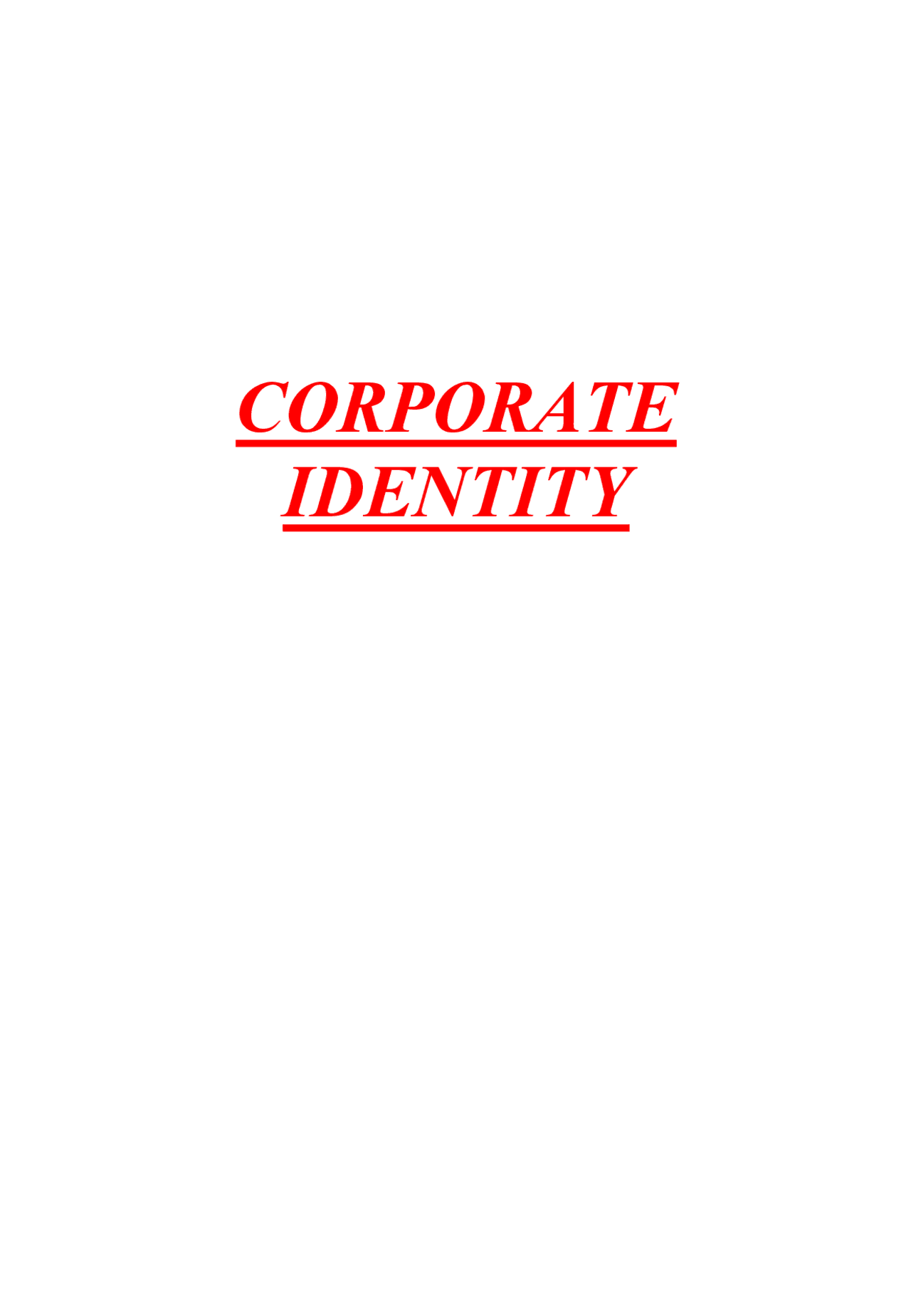 Appunti Corporate Identity Docsity
