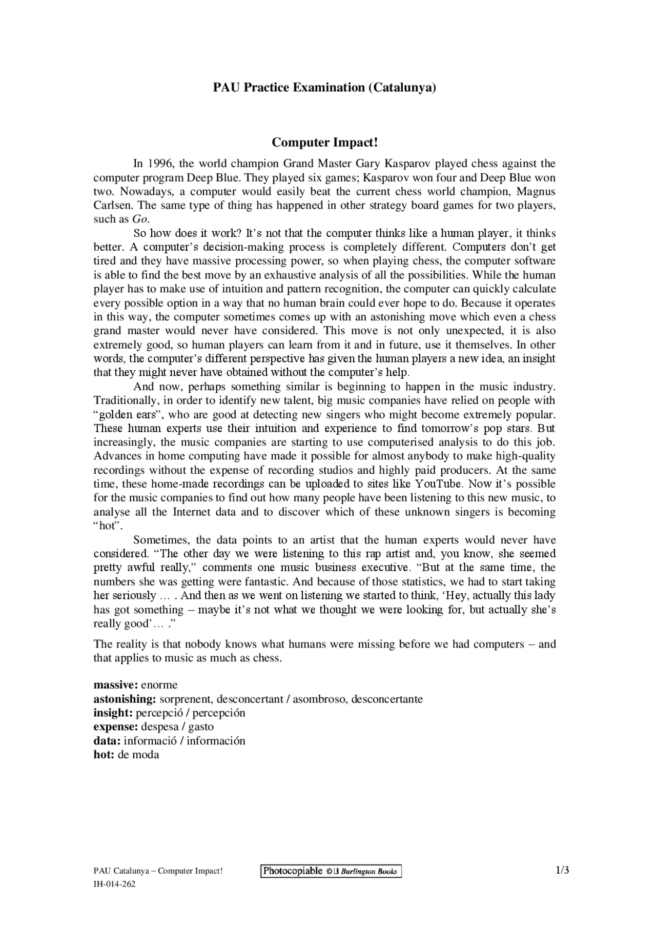 Pau test practice exam - Docsity