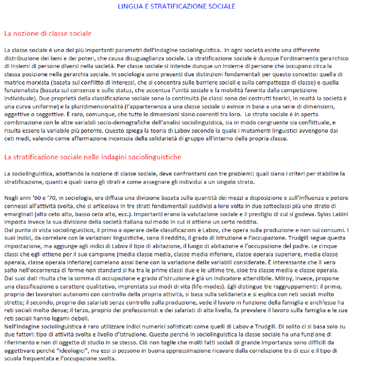 Fondamenti Di Sociolinguistica Docsity