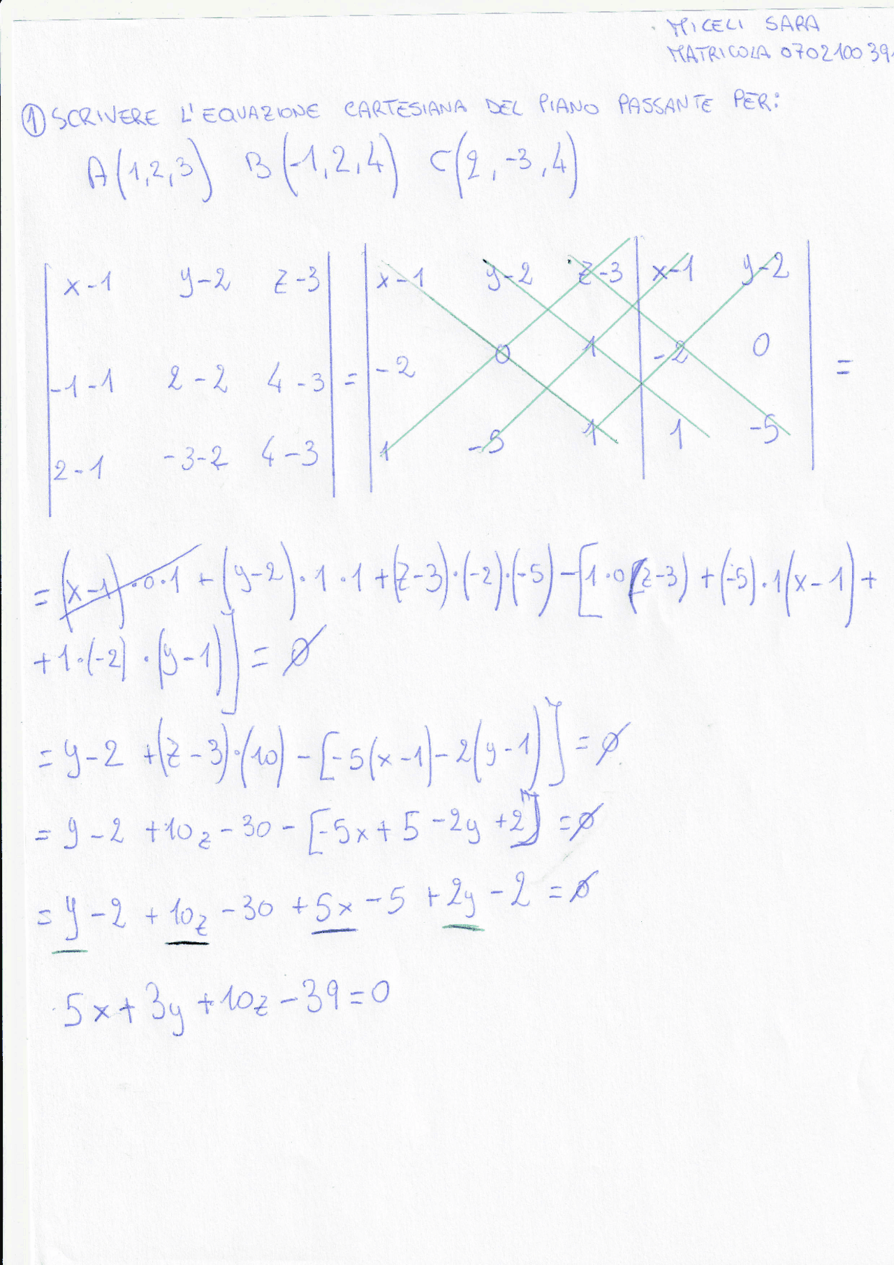 Elaborato Geometriaalgebra Lineare Docsity