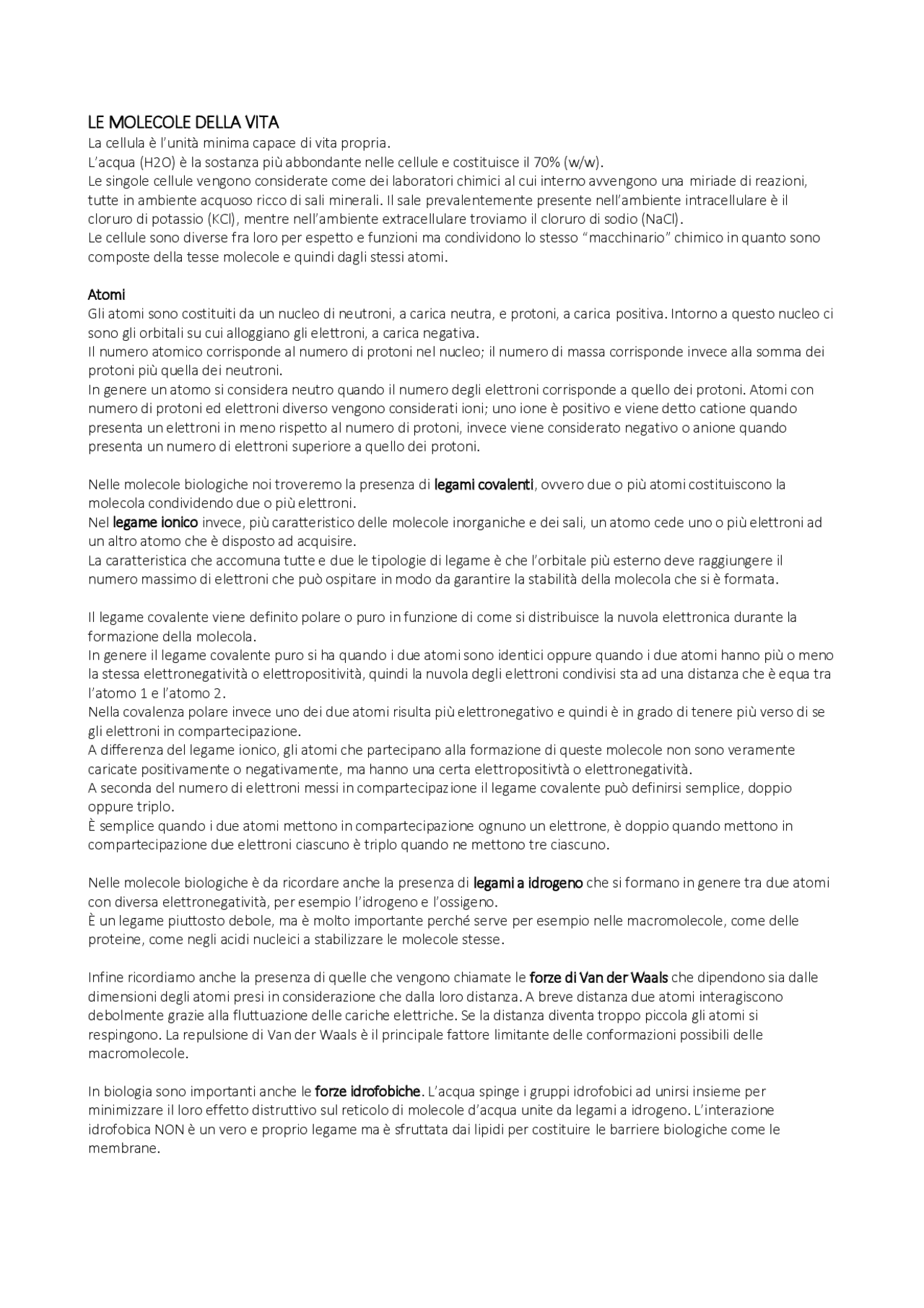 Appunti Citologia Prof Bernardini Docsity