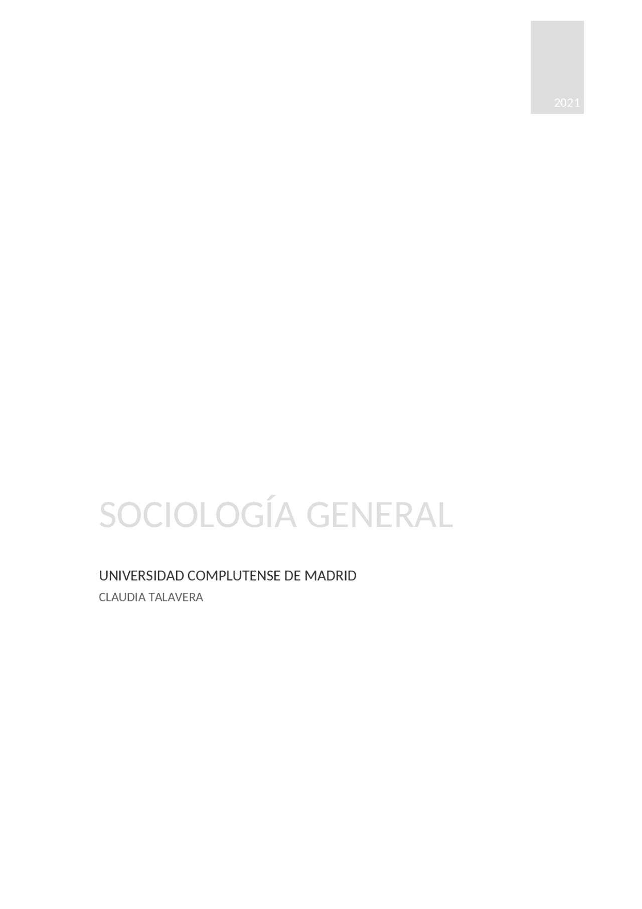 Apuntes Sociología General Docsity