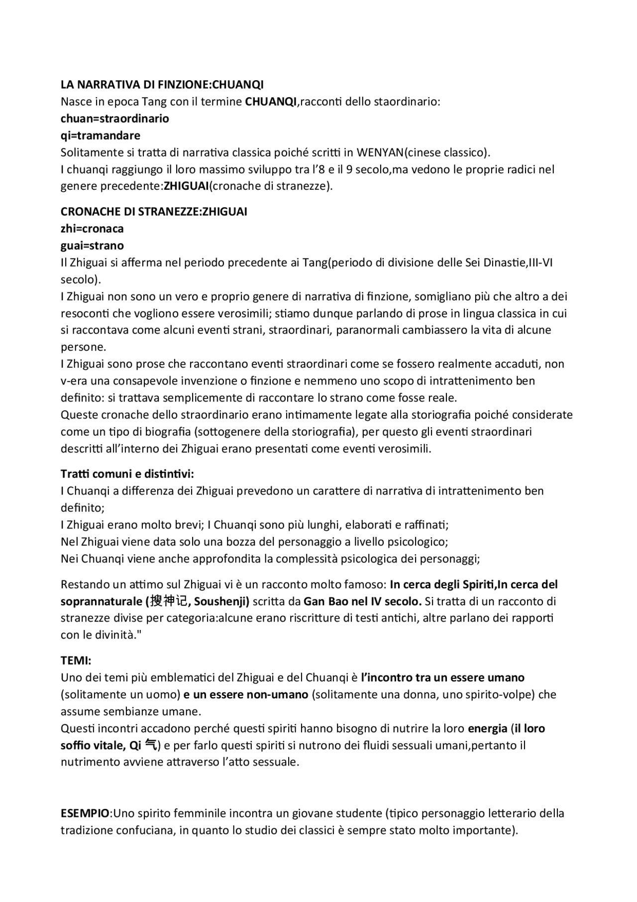 Appunti Di Letteratura Cinese Docsity