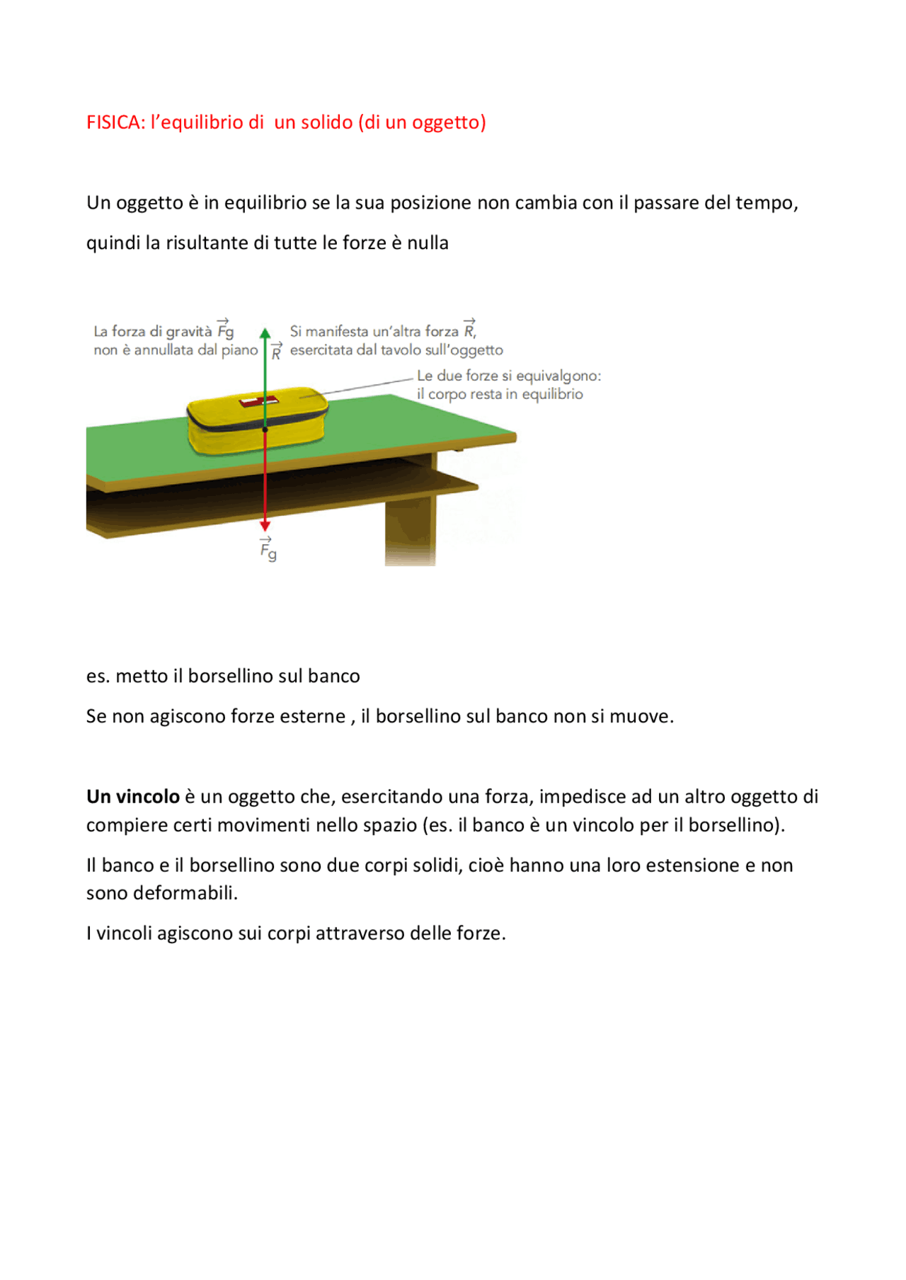 Equilibrio Di Un Solido Schemi E Mappe Concettuali Di Fisica Docsity