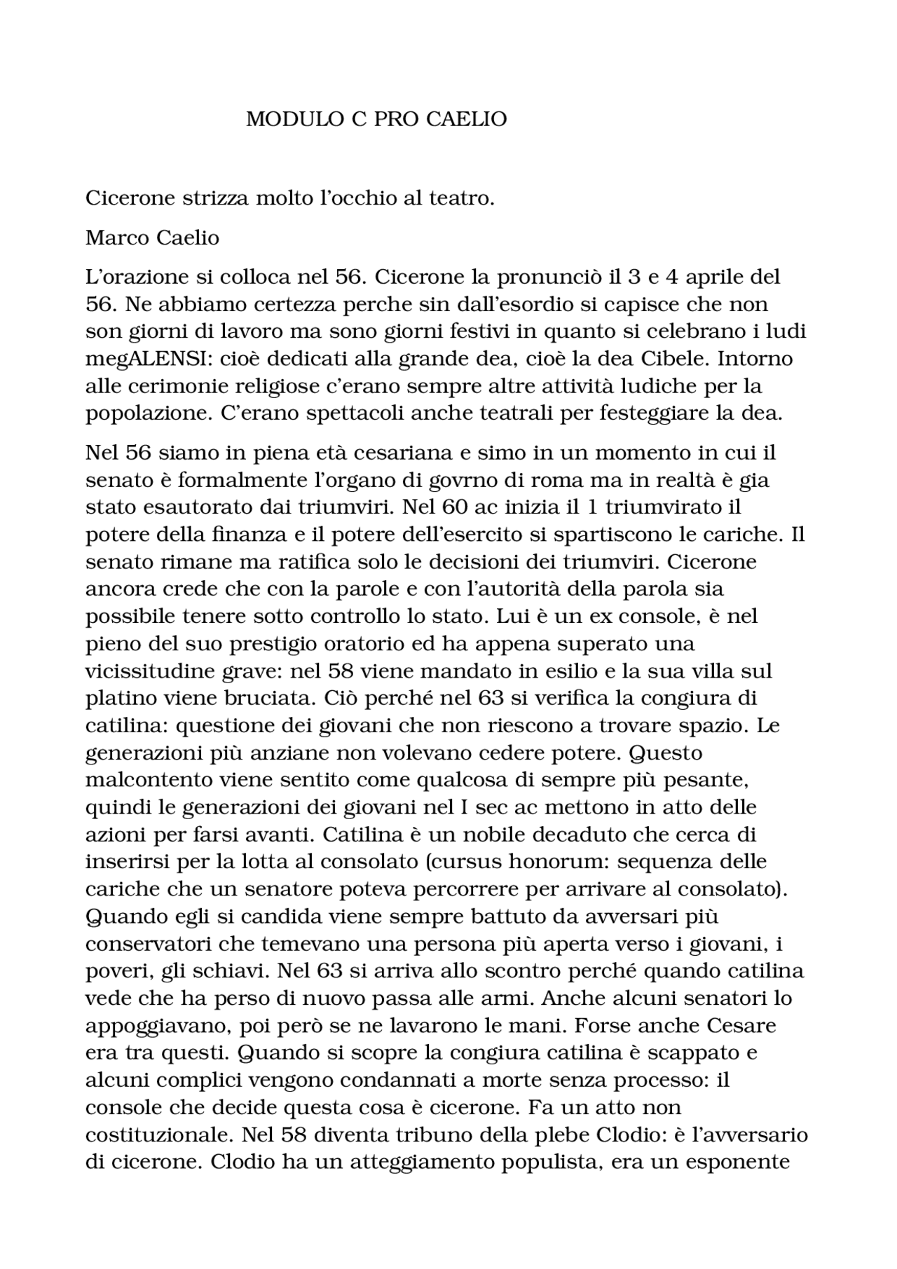 Appunti Modulo C Letteratura Latina Profssa Merli Aa 202122 Docsity